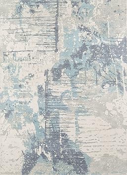Amazon.com: Momeni Illusions Wool Area Rug 5' X 7'6" Blue : Home & Kitchen