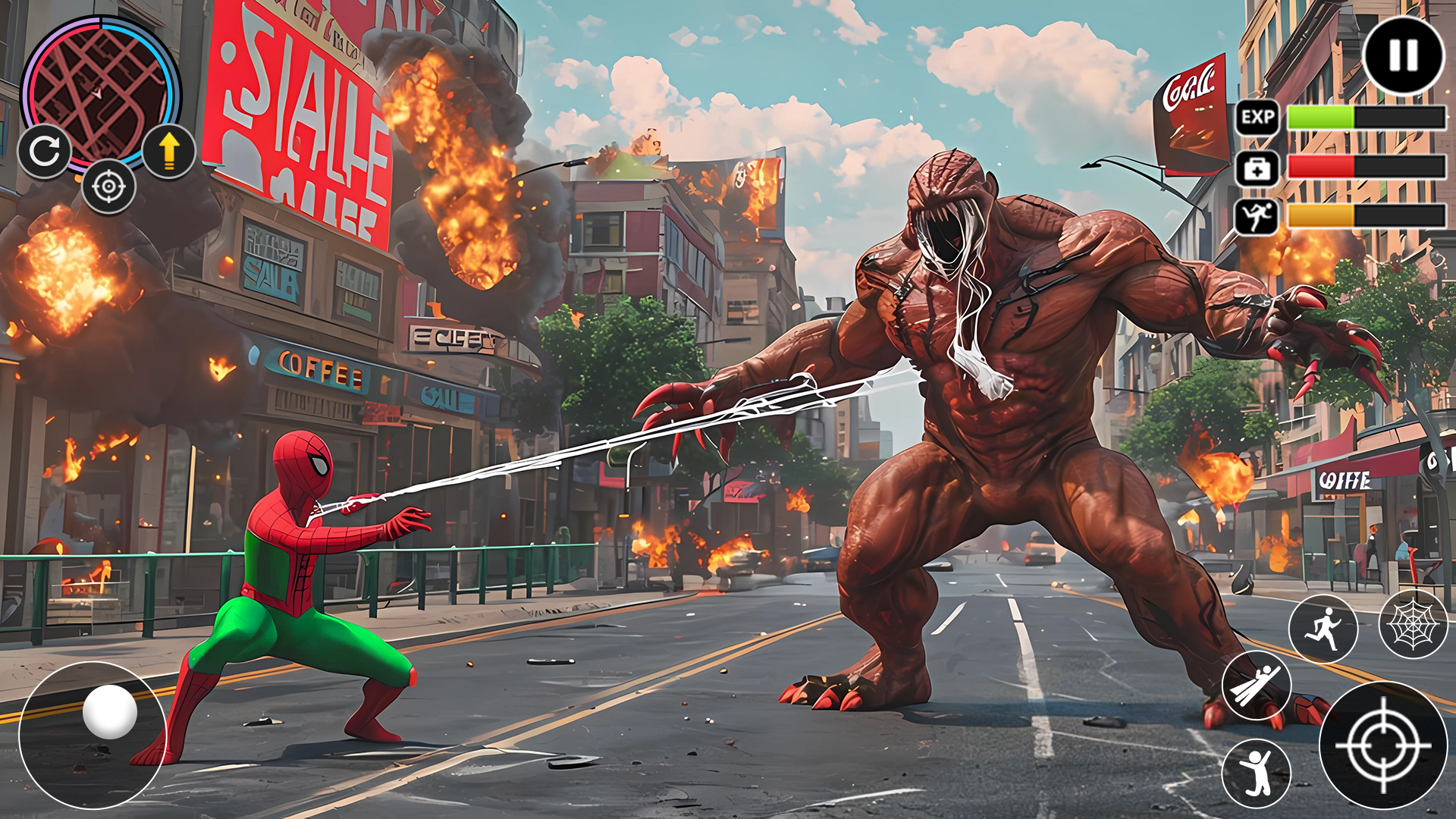 Super Hero Flying Spider Rescue Robot Games: Grand City Shooting Action ...