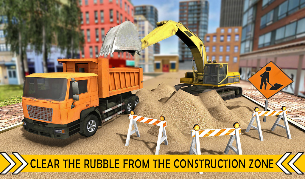 Road Builder City Construction Game : Heavy Excavator City Building ...