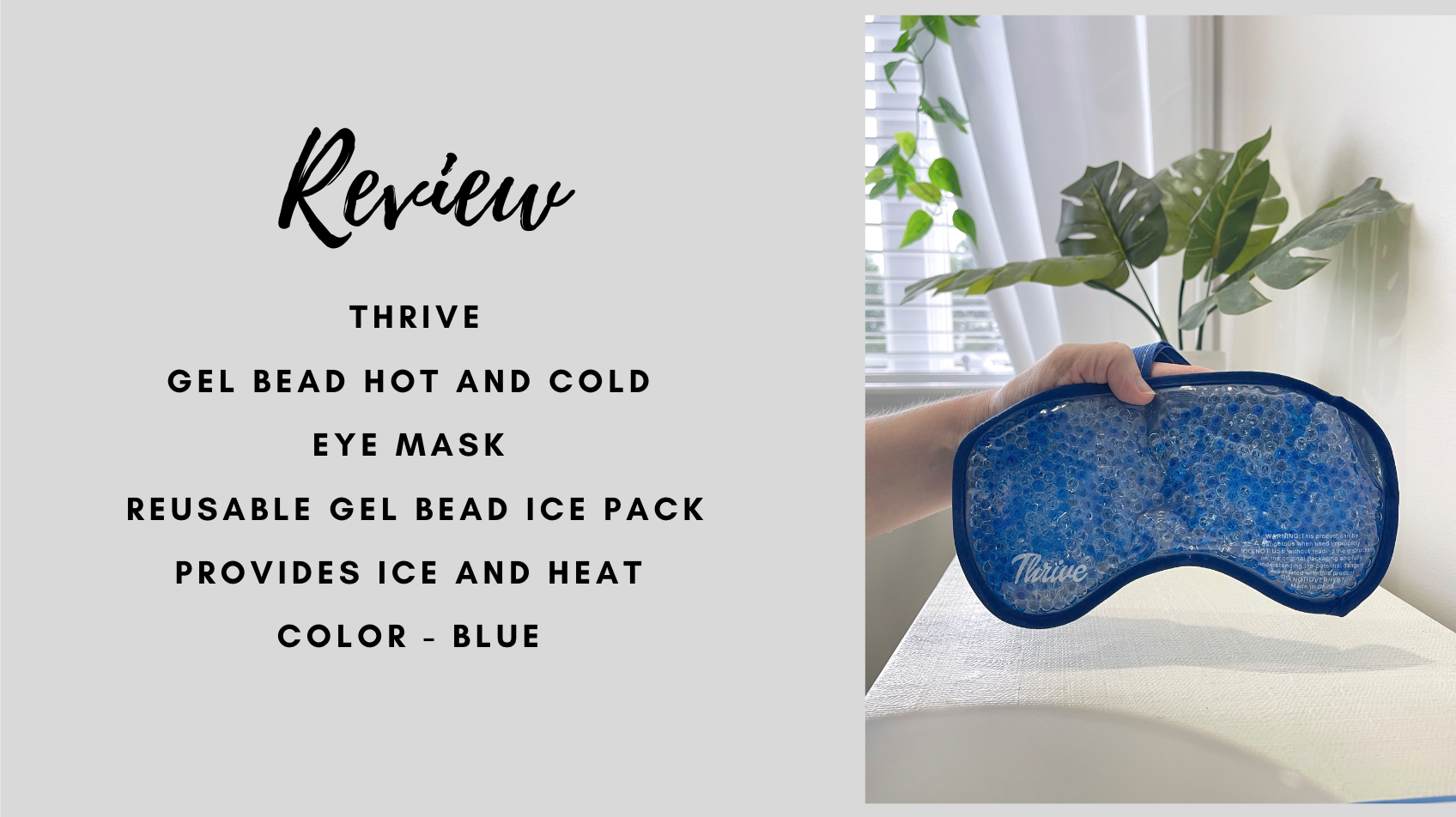 Watch Soft Reusable Gel Bead Hot and Cold Eye Mask, Flexible on Amazon Live