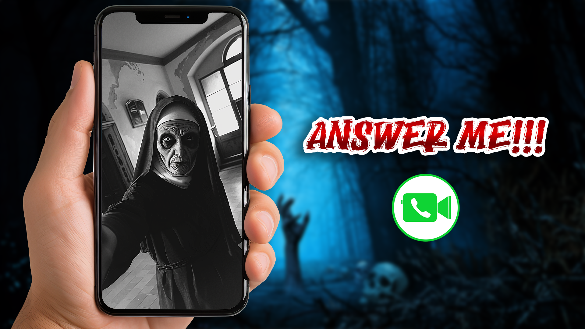 Scary Nun Prank Call: Spooky Video Chat Jumpscare App for Halloween ...