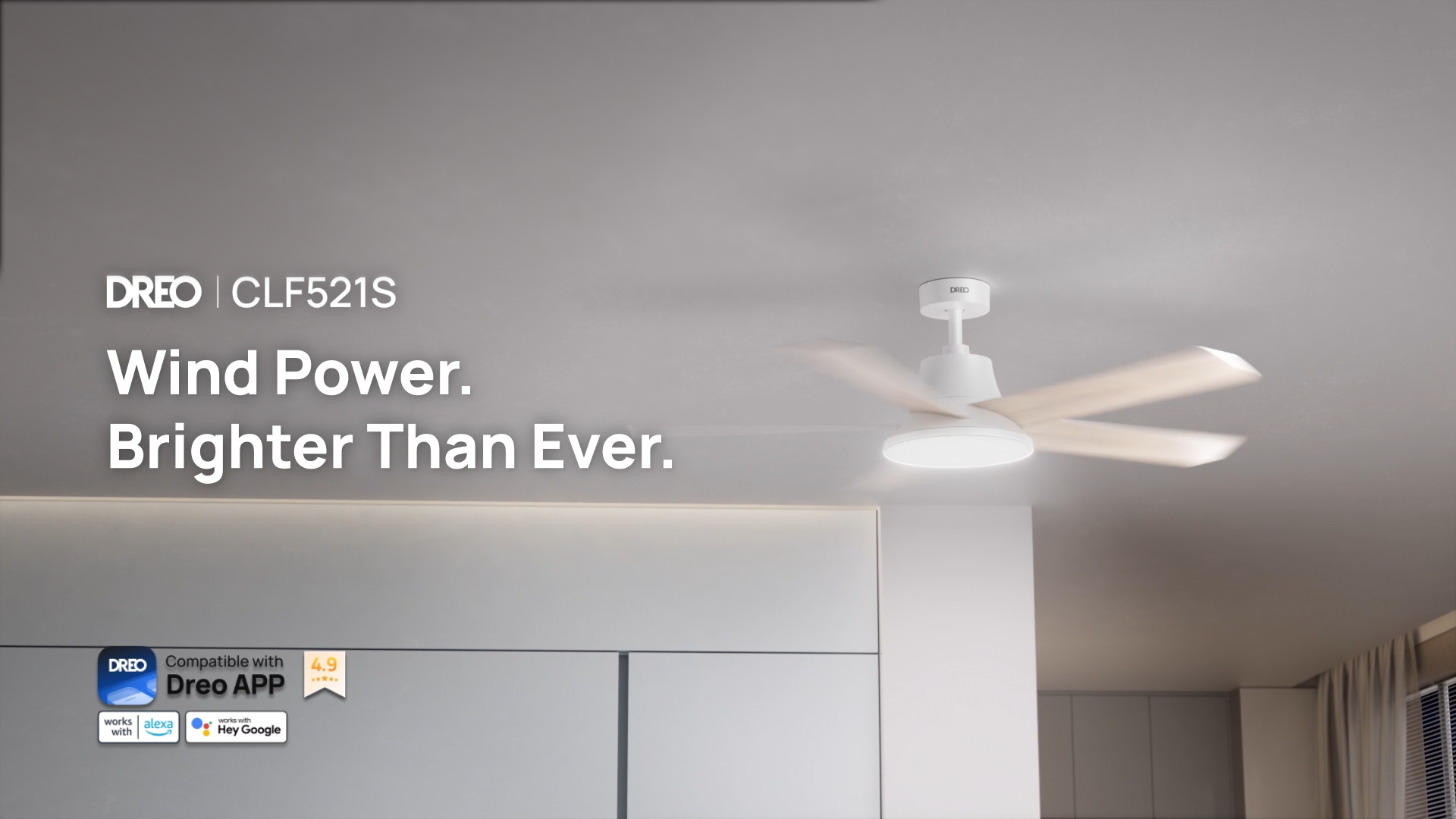 Watch Dreo 52 Inch Smart Ceiling Fan with Lights on Amazon Live