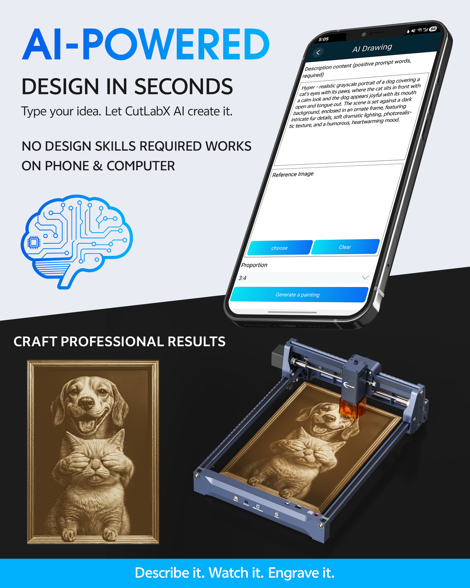 Watch Custom engravings made easy& CutLabX AI and K15 Pro laser ...