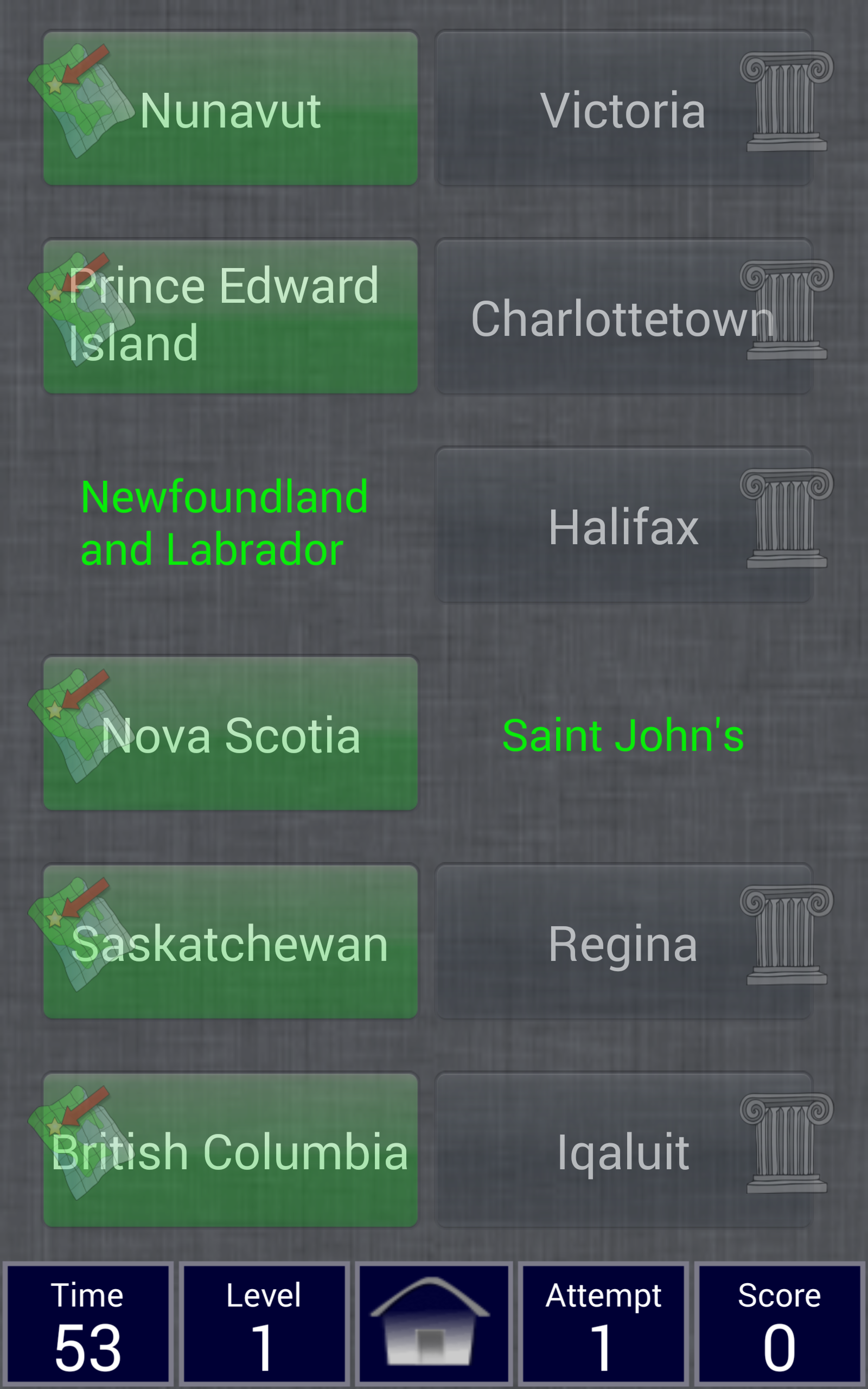 Canada Provinces Geography Match HD - App on Amazon Appstore
