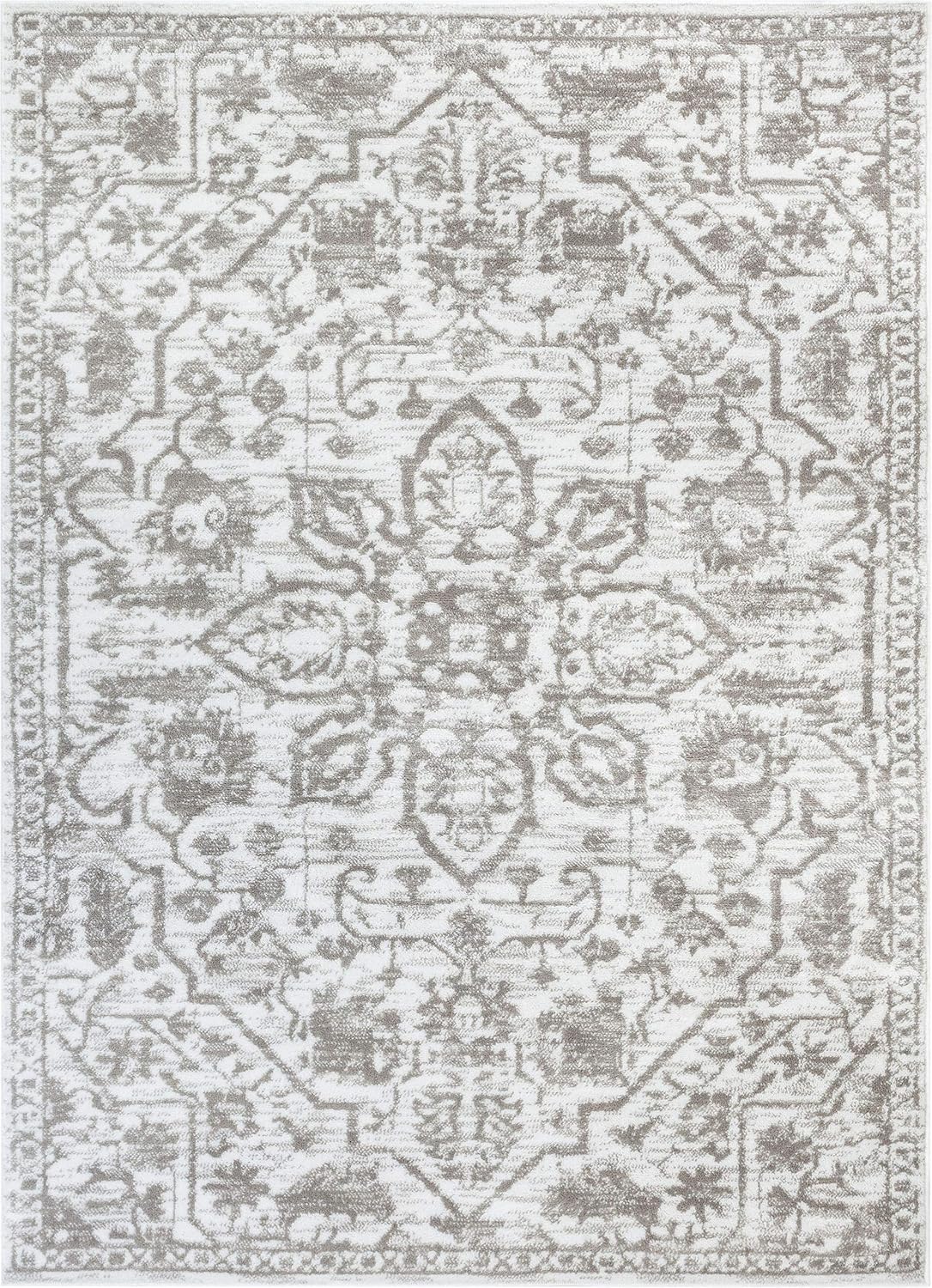 Amazon.com: Well Woven Della Cream Vintage Medallion Pattern (5'3" x 7 ...