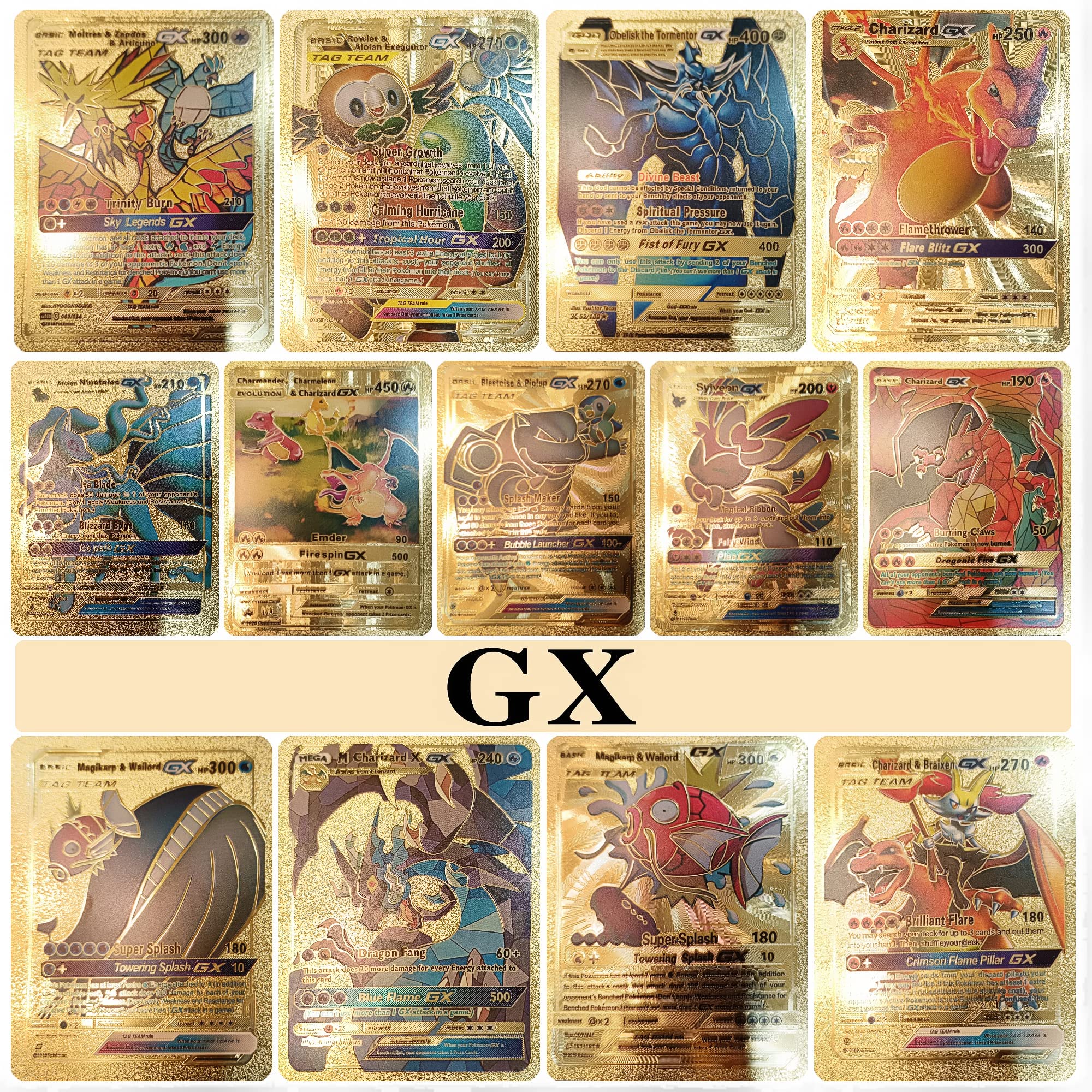 Buy 55 PCS The New Gold Foil Rare Cards TCG Deck Box Including Assorted ...