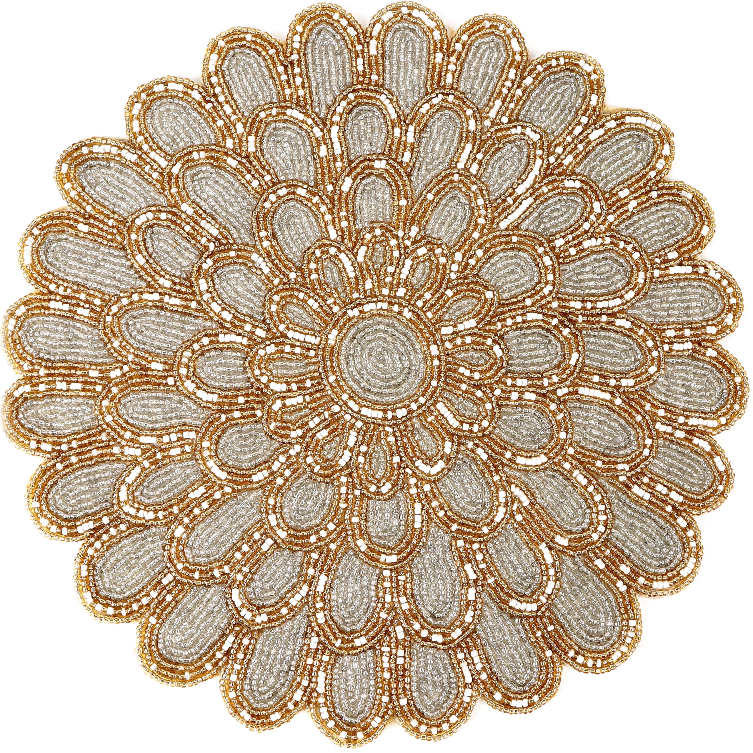 Amazon.com: Beaded Table Mat, Coffee Table Beaded Mat, Placement Mats ...