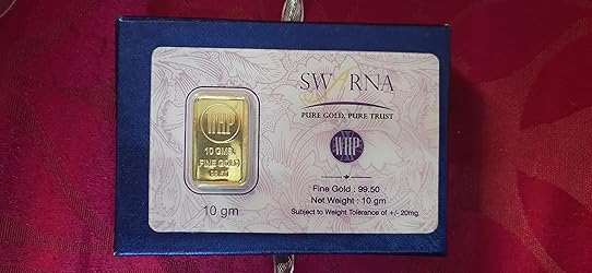 WHP Jewellers 24k (995) 10 gm Yellow Gold Bar : Amazon.in: Fashion