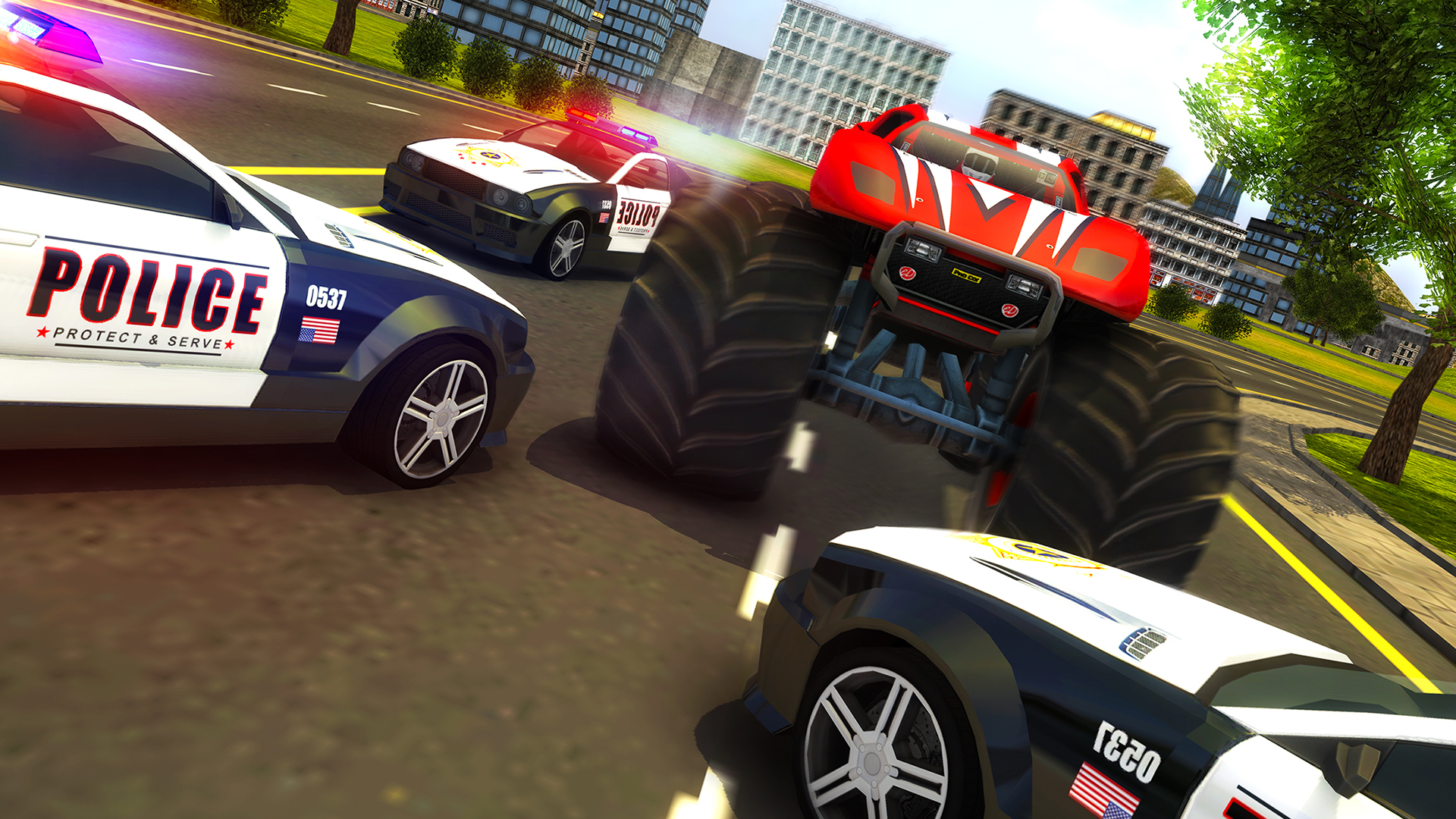 Police Chase Monster Car: City Cop Driver Escape - App on Amazon Appstore