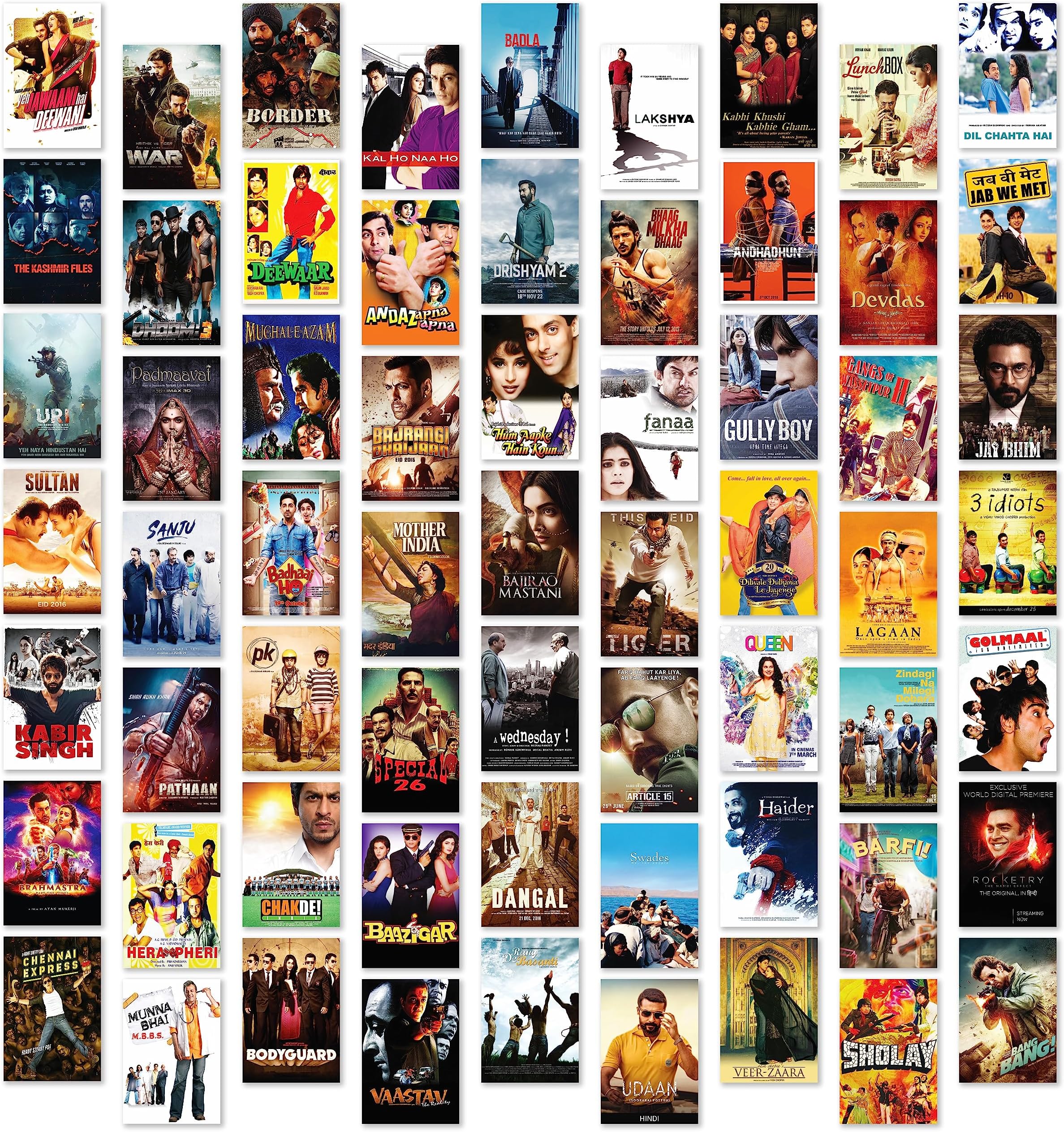 Twinster Aesthetic Bollywood Movie Stickers Collage Kit, Set Of 63 ...