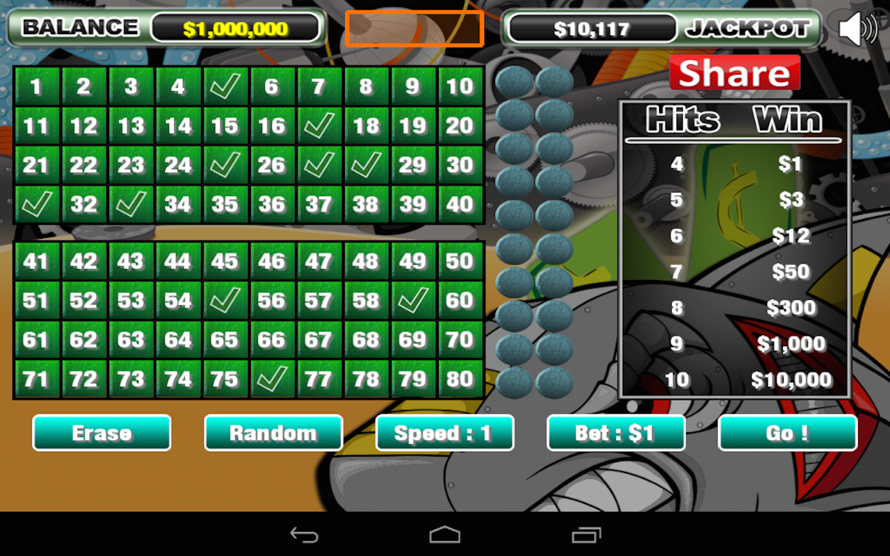 Keno Classic Free Game Metal Shark - App on Amazon Appstore