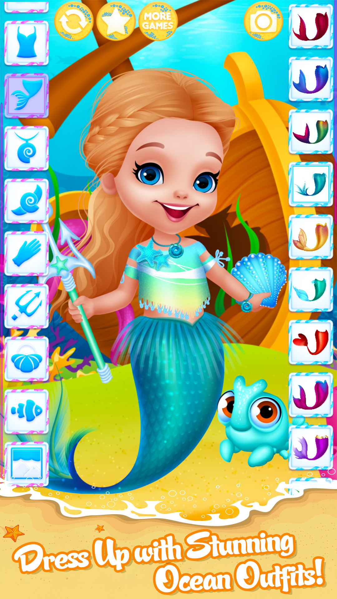 Cute Mermaid Dress Up Games: Doll Makeover for Girls - Aplicativo na ...