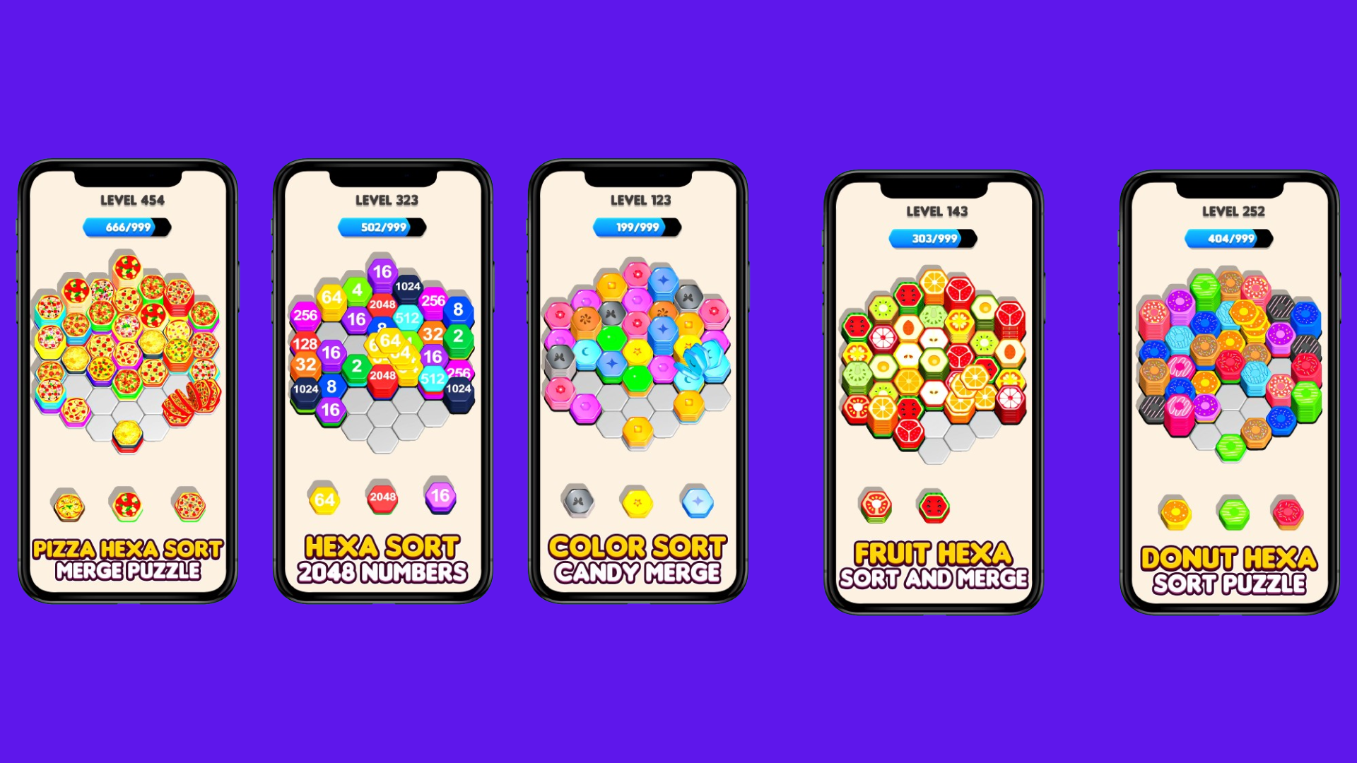 Hexa Donut Sort Tiles Puzzle Game - App on Amazon Appstore