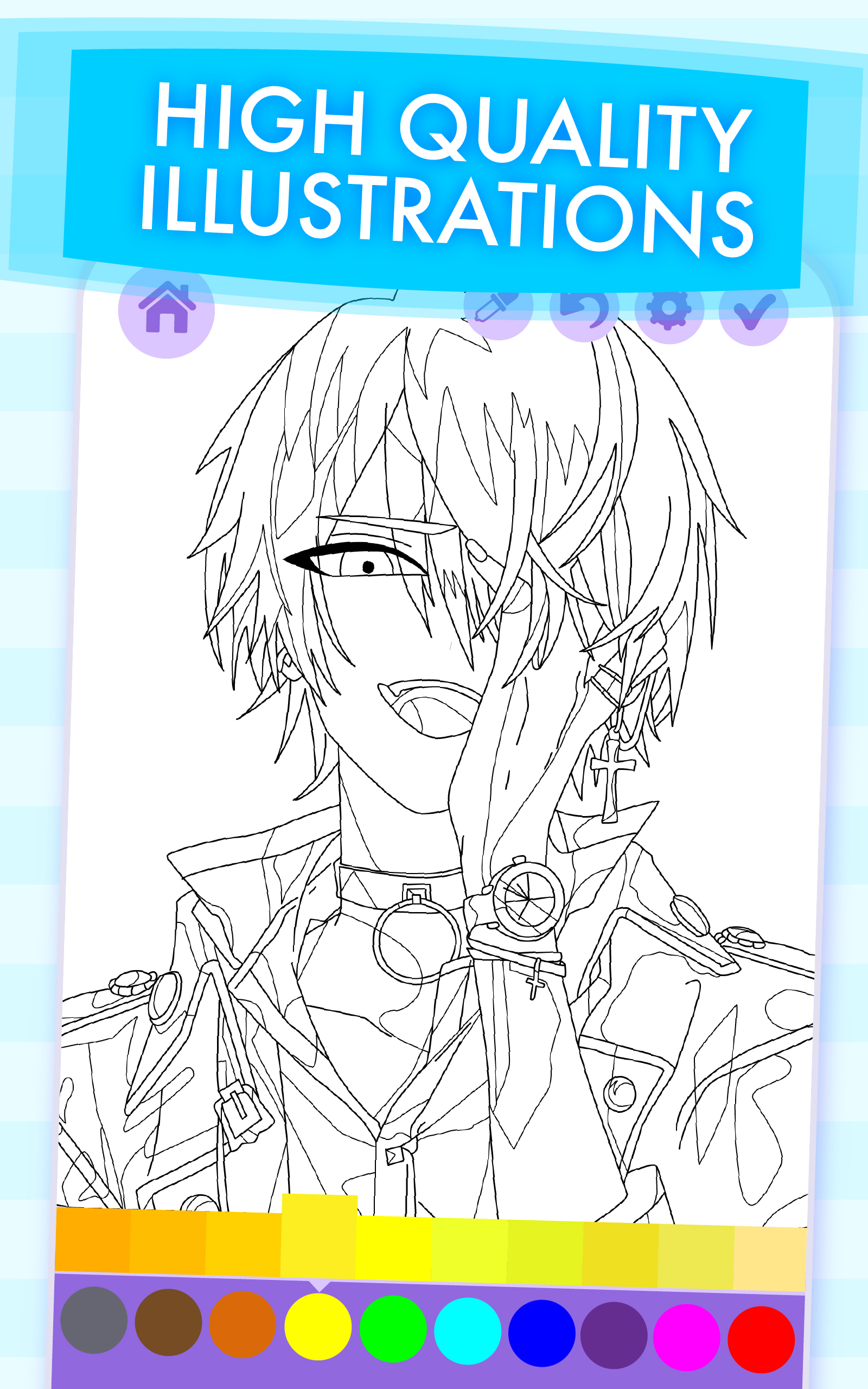 Kawaii Anime Boys Coloring Book - App on Amazon Appstore