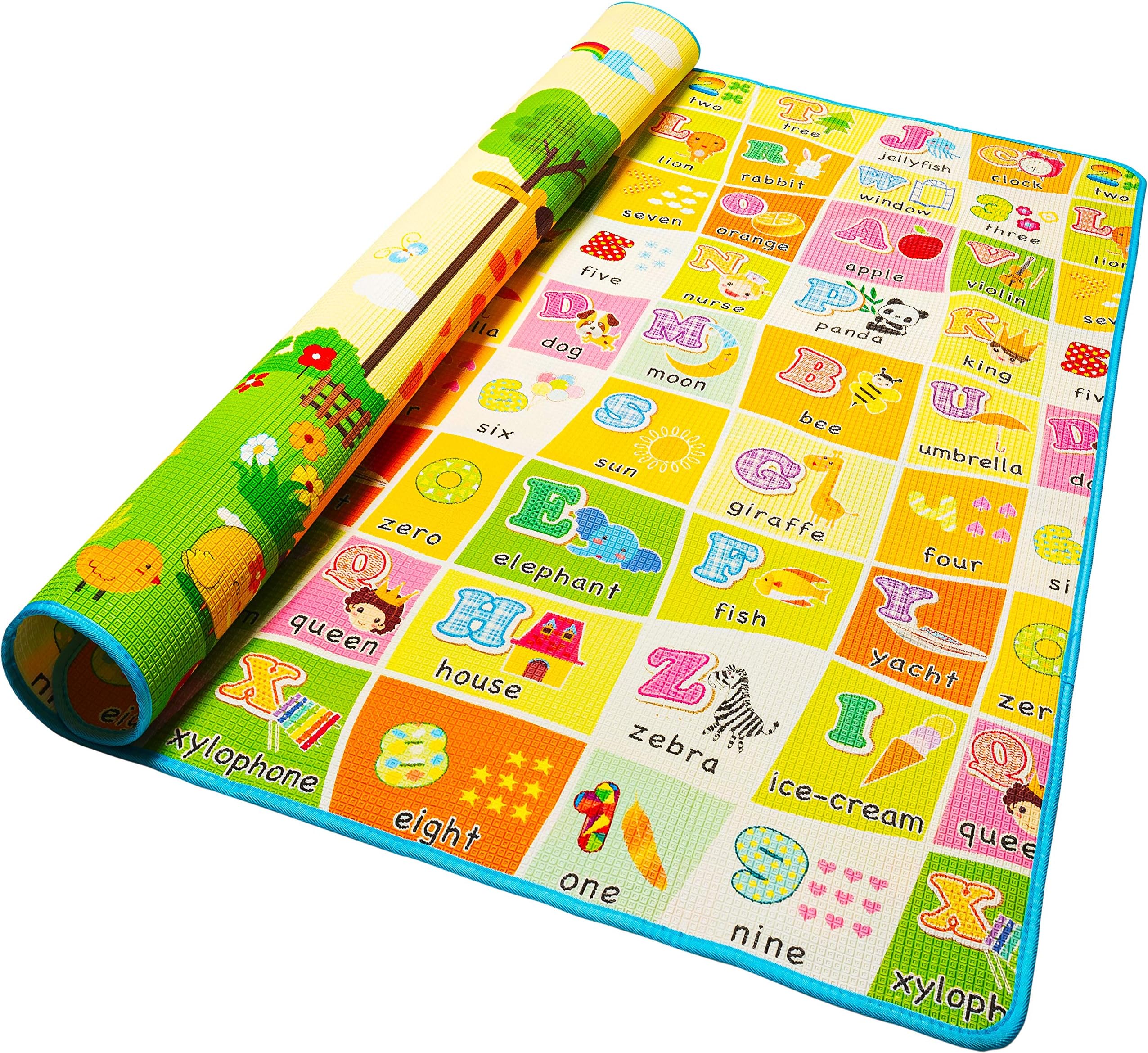 Knowled - Tappeto grande da gioco, double face, morbido, per la pelle e ...