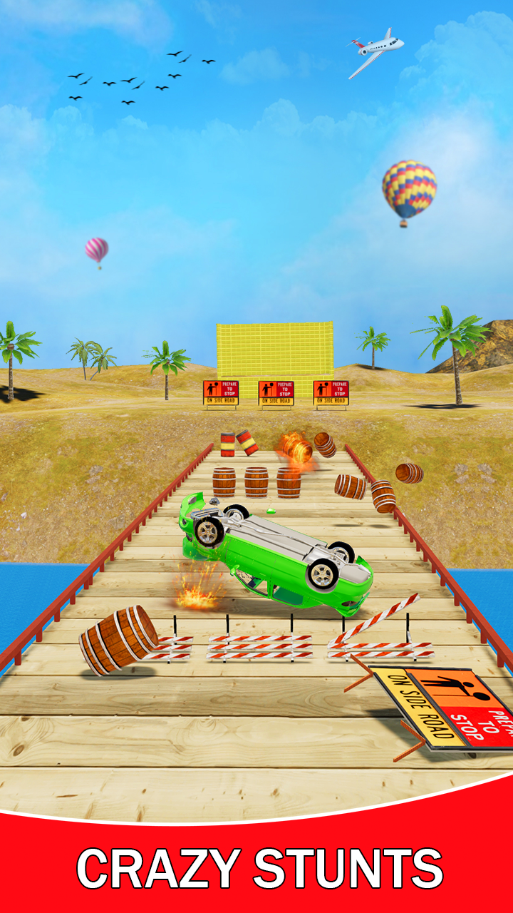 Mega Ramp Car Jumping Stunt Games, Car Crash Games 3D, Crash Driving ...