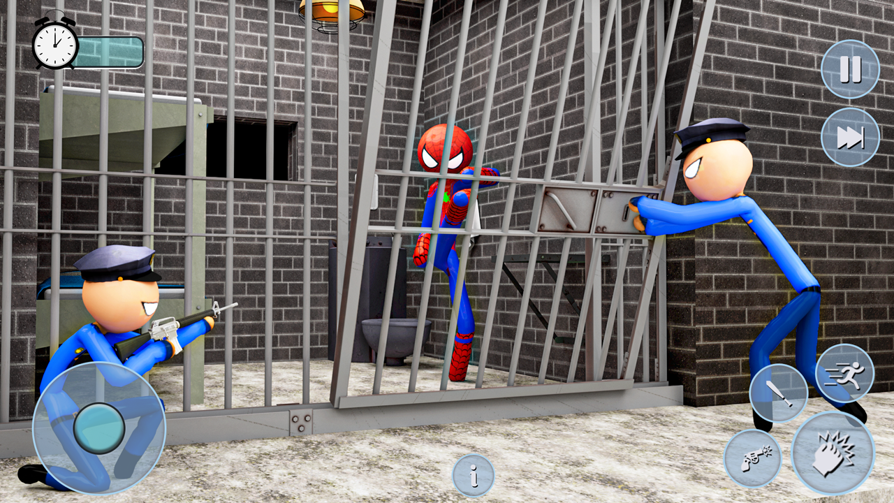 Stickman Spider Flying Rope Prison Escape Hero Simulator - Real Open ...