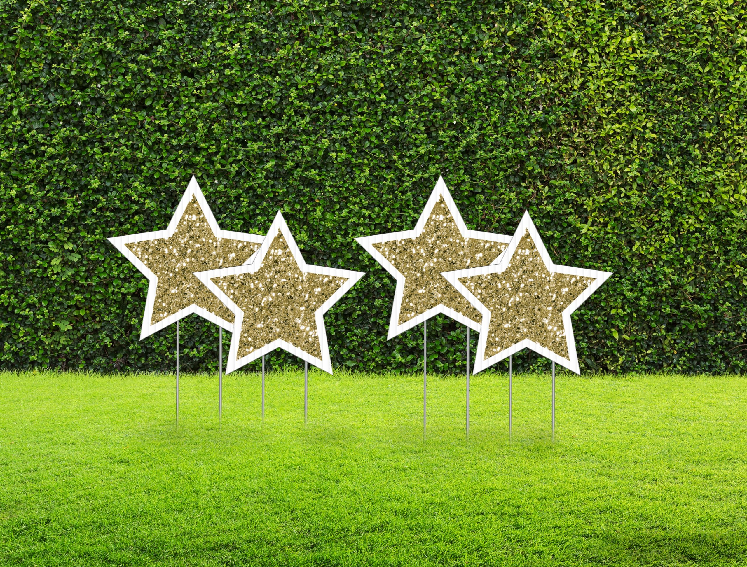 Amazon.com: Generic Glitter Star Yard Decor Custom Star Yard Cutout | 9 ...