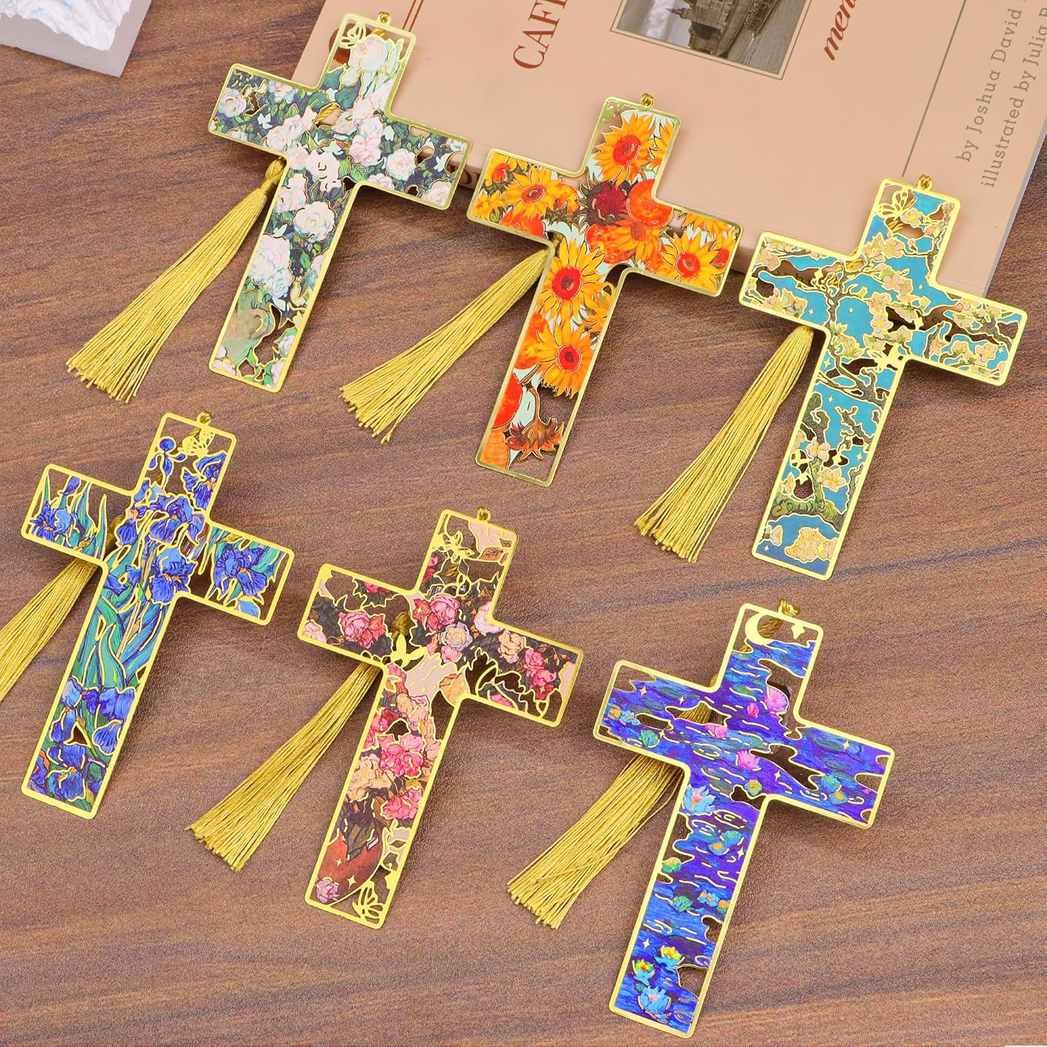 Amazon.com: 6pcs Metal Bookmarks Cross Bookmarks for Women Men Kids ...