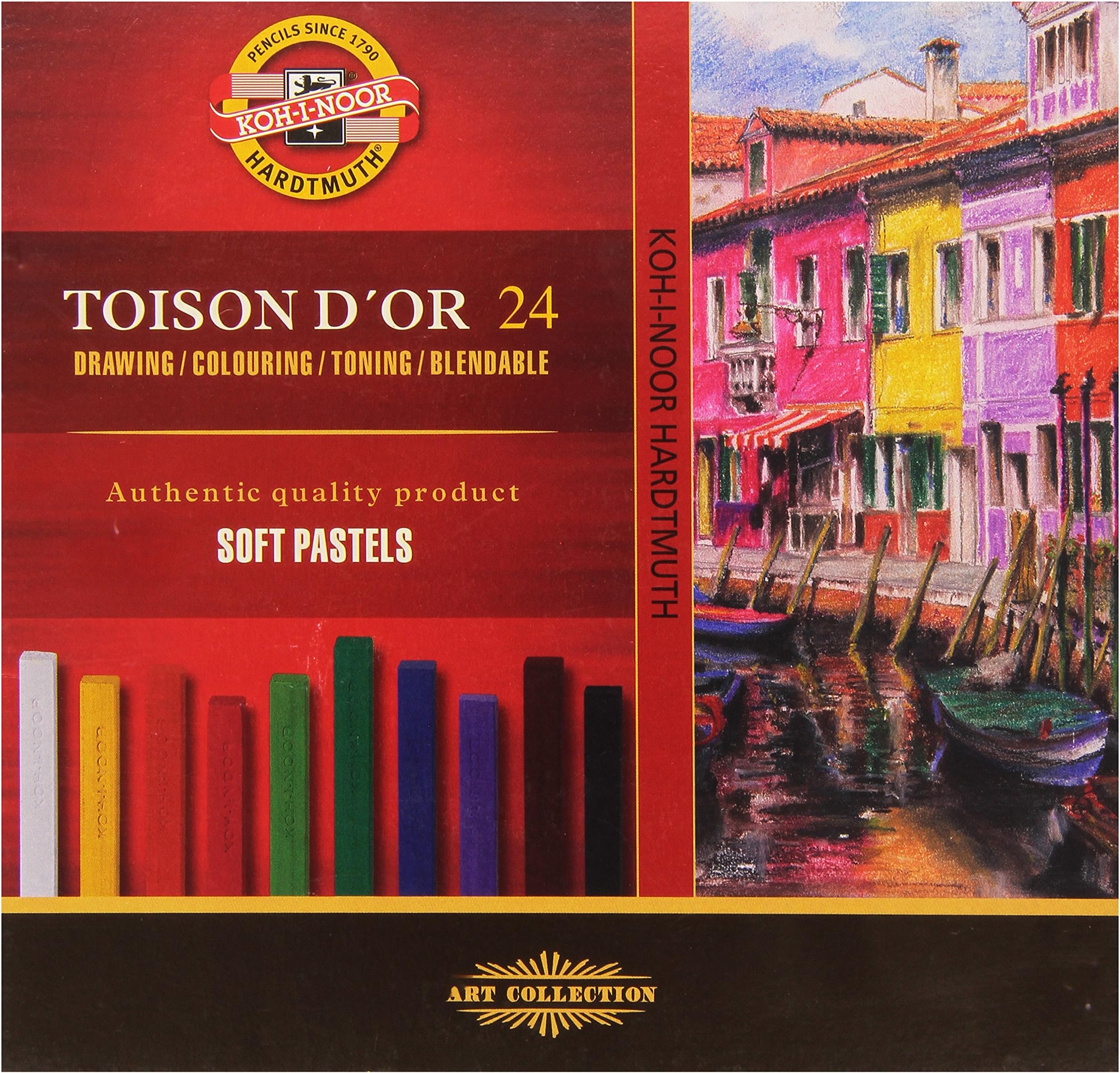 KOH-I-NOOR TOISON D'OR 8584 Artist's Soft Pastels (Pack of 24) : Amazon ...