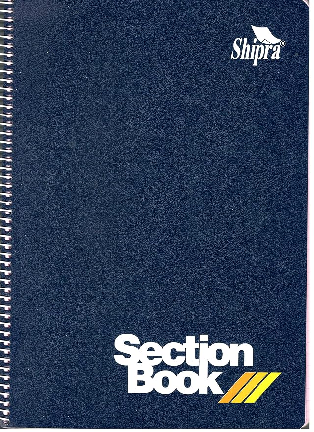 Shipra Spiral Section Note Book in 4 Colors, Ruled, High Bright Super ...