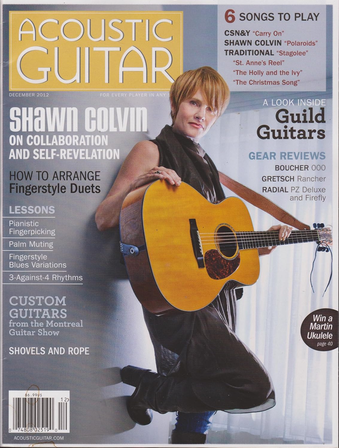 Acoustic Guitar Magazine December 2012 (Shawn Colvin on Collaboration ...
