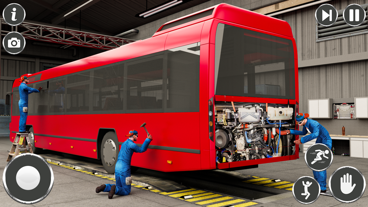 Station Bus Driving Pick & Drop Game: Coach Mechanic Workshop - App on ...