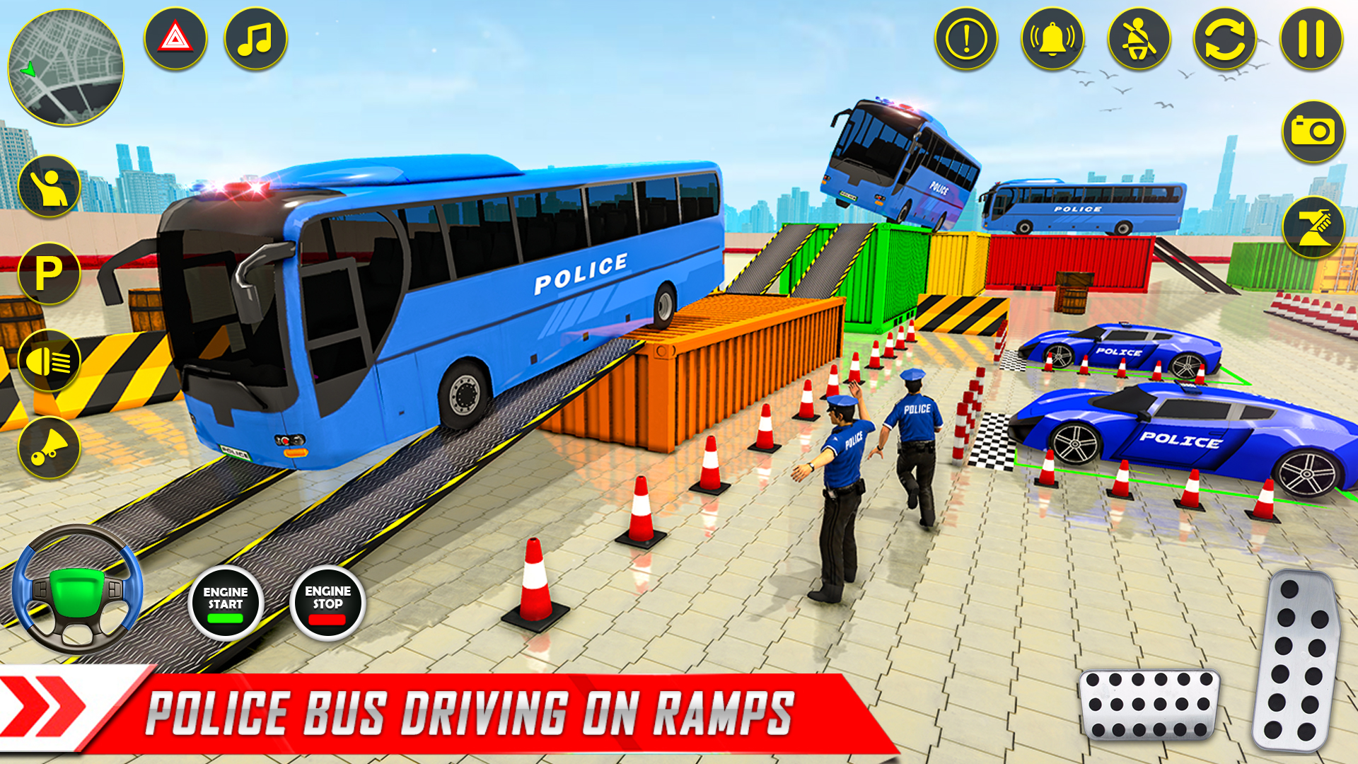 US City Police Bus Parking Cop Games 3D – Prisoner Transport Parking ...
