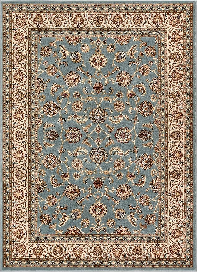 Amazon.com: Well Woven Barclay Collection Sarouk Light Blue 5x7 Area ...