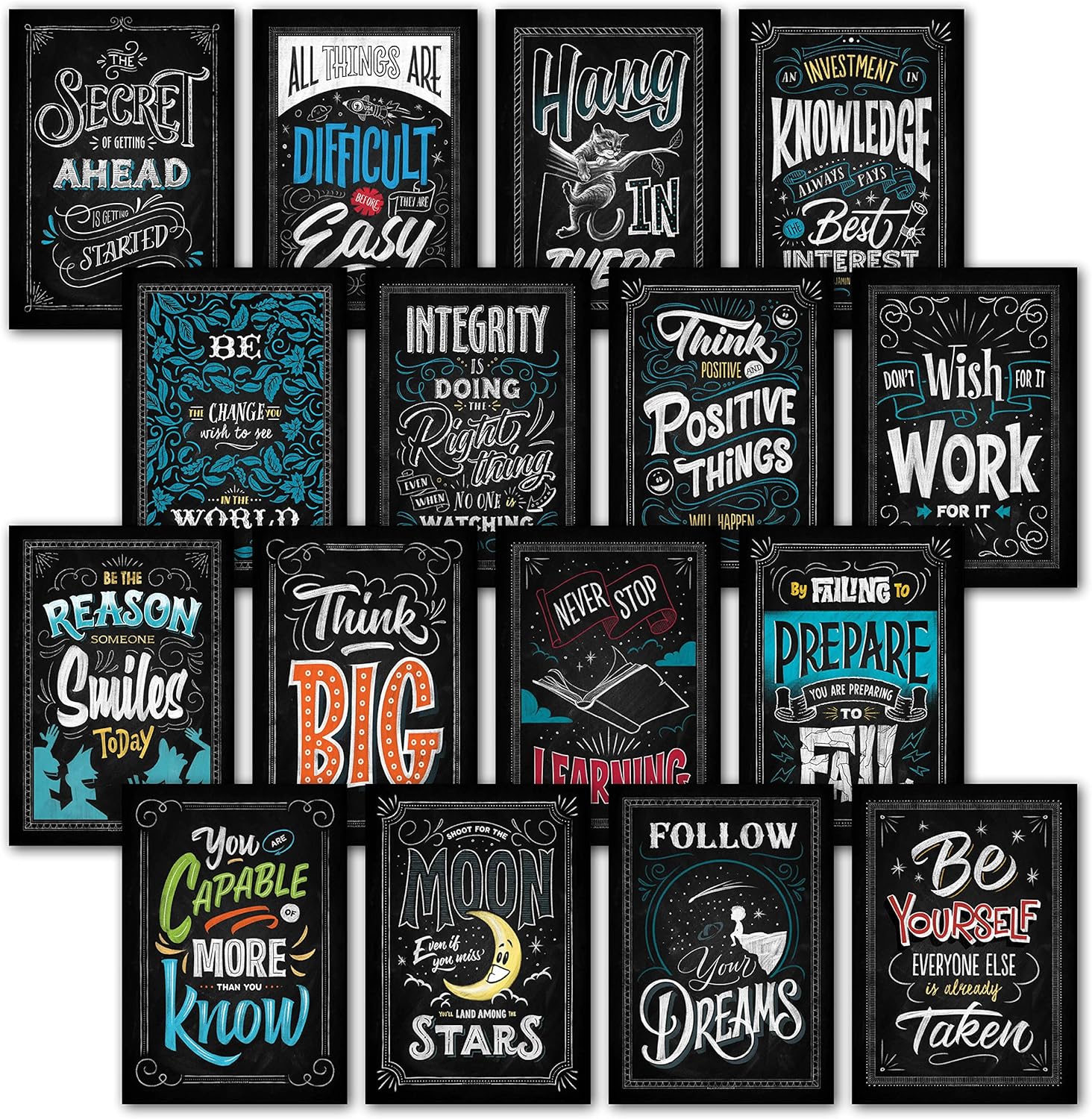 16 Motivational Classroom Wall Posters - Inspirational Quotes for ...