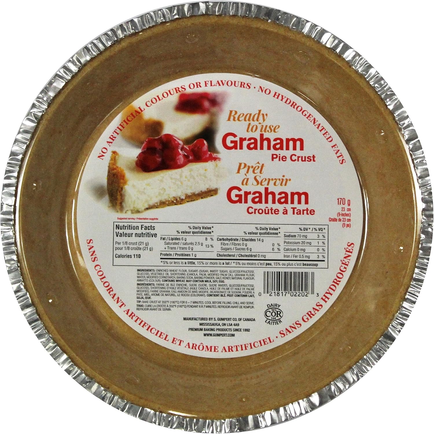 Gumpert's Ready to Use Graham Pie Crust (Pack of 12), 2040 Gram ...