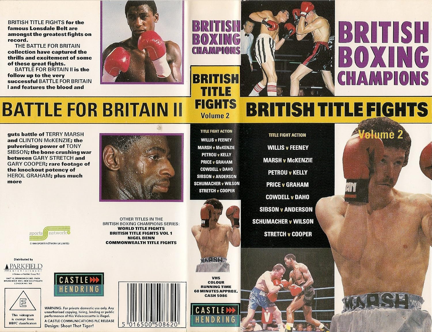 British Boxing Title Fights Vol.2 [VHS] : Amazon.co.uk: Electronics & Photo