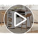 Amazon.com: IRONCK Kitchen Island with Storage and Power Outlet ...