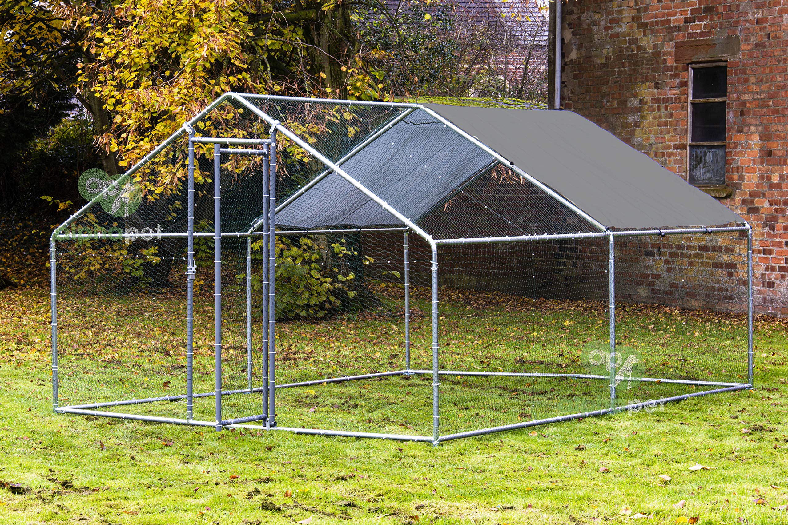 Buy When in Home Chicken Run Coop Heavy Duty Galvanised Steel Cage ...
