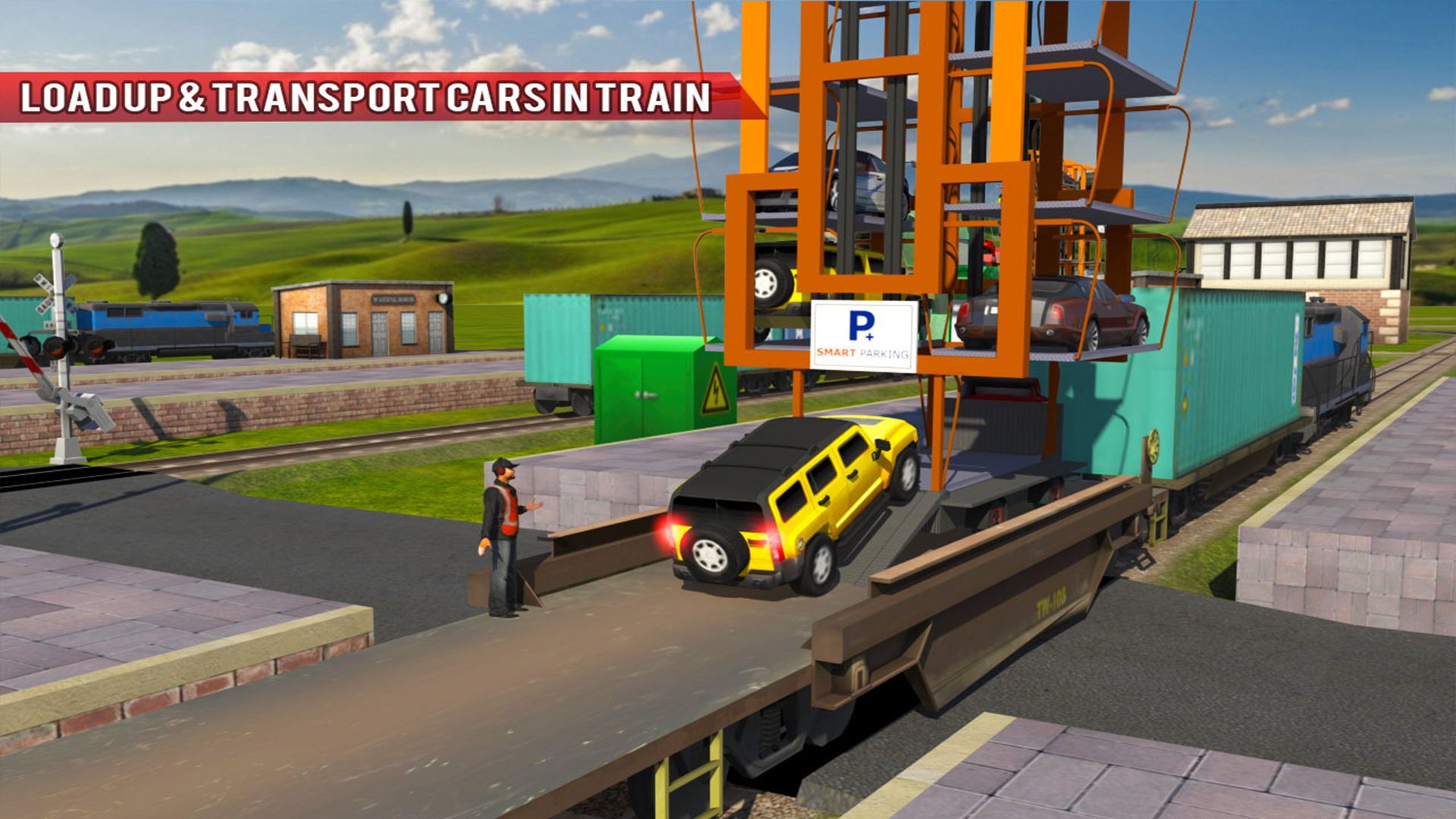 Robot Muscle Car Transforming Train Transport Tycoon: Smart Crane ...