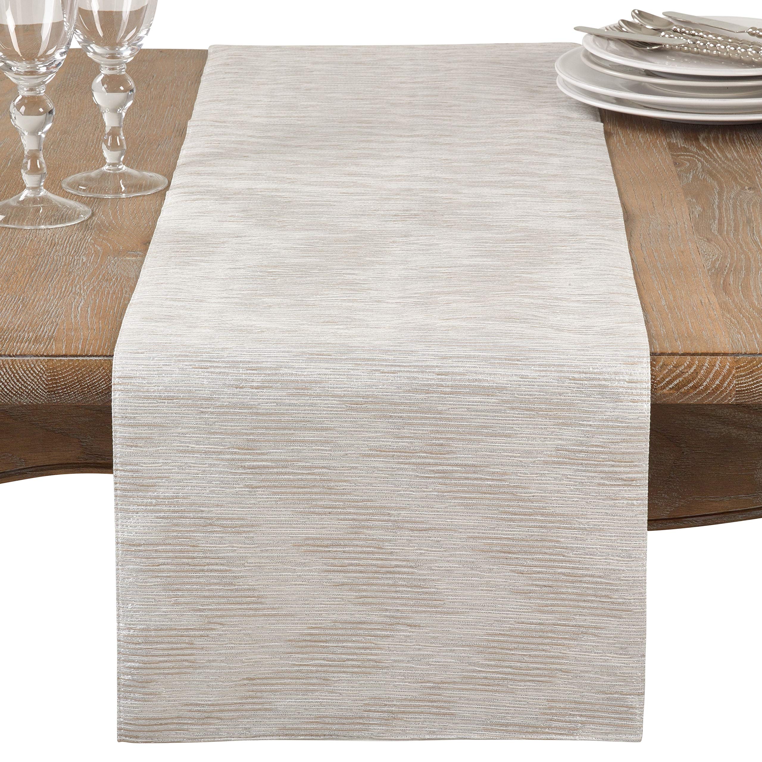 Amazon.com: SARO LIFESTYLE Woven Metallic Fused Design Table Runner, 14 ...