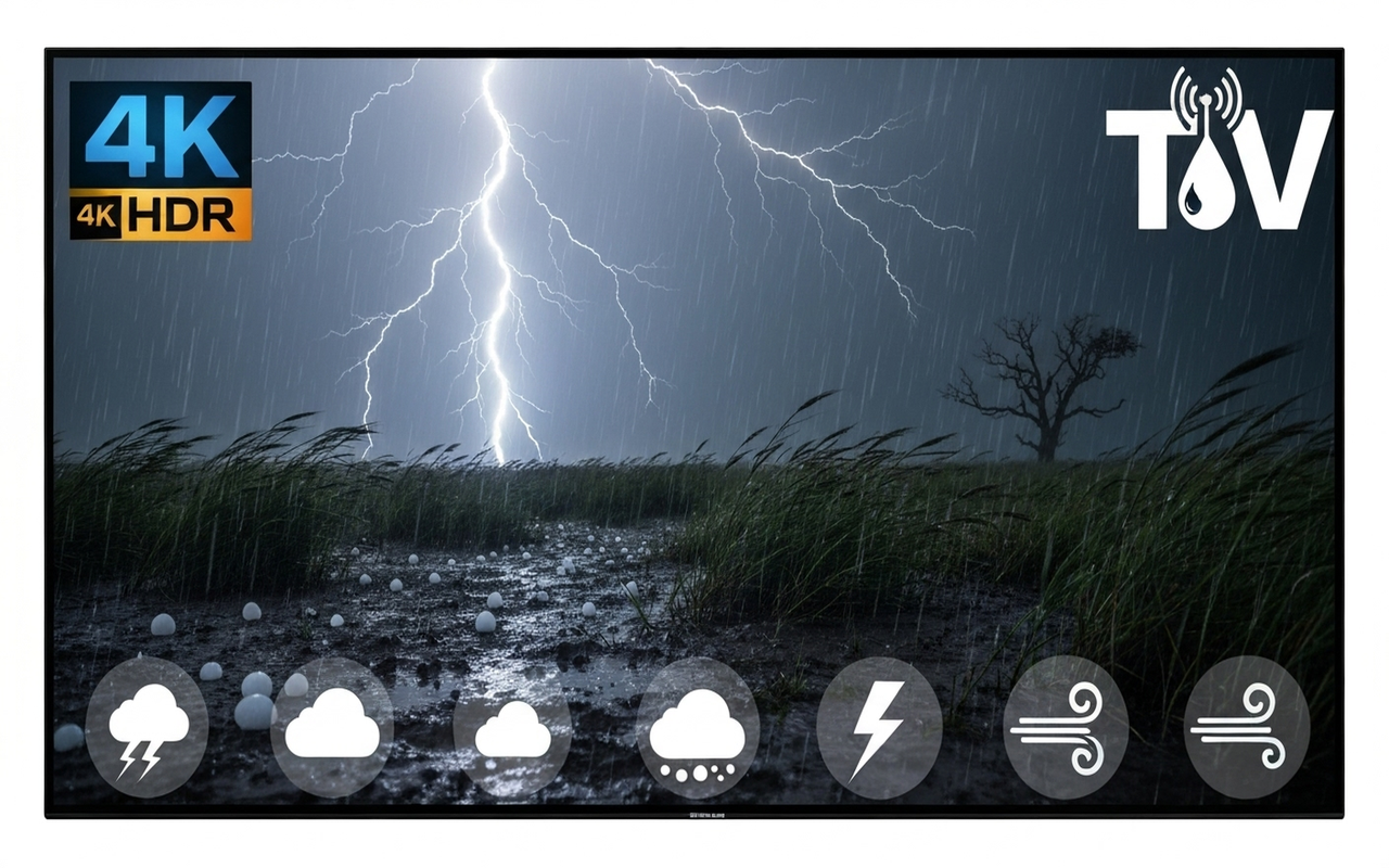 Rain & Hail Mix Stormscape – Intense Mask | 4K Smart TV Ambient Video ...