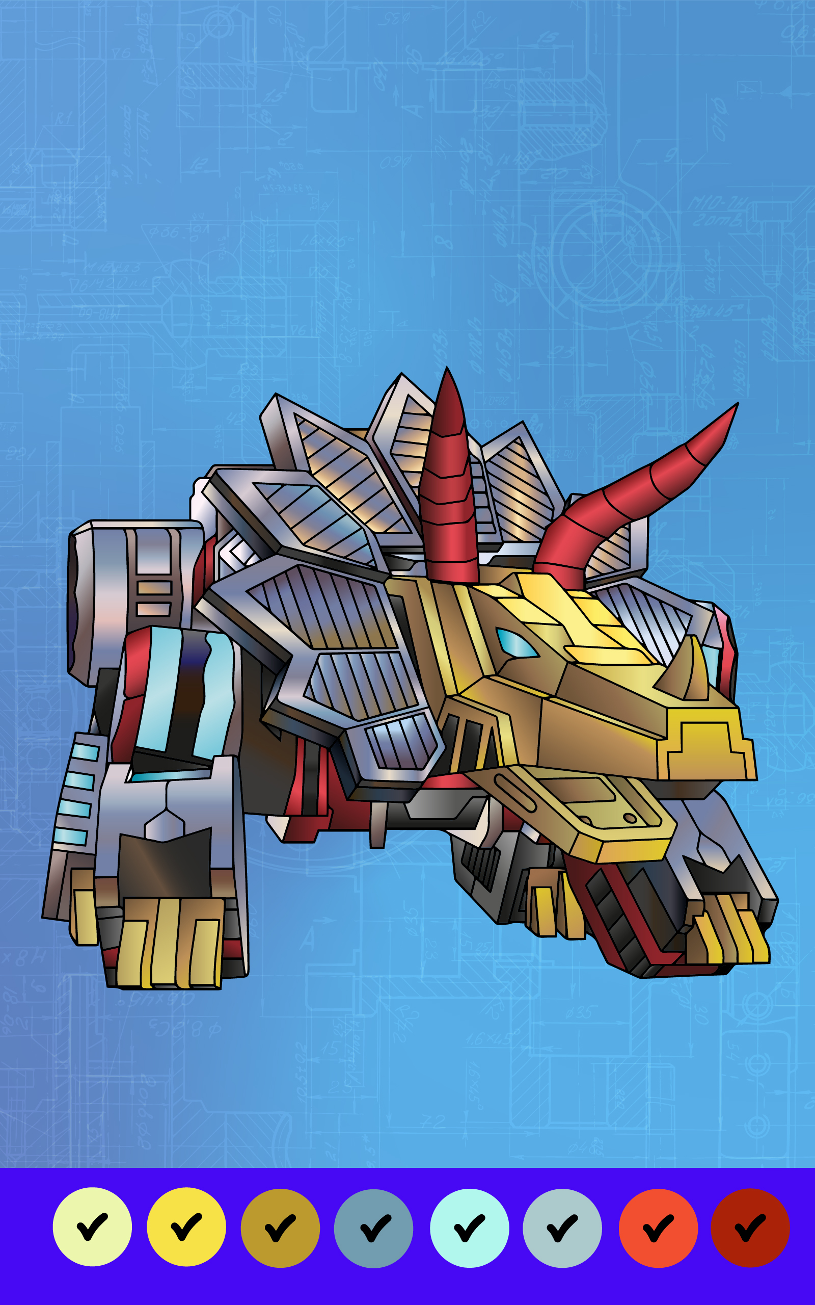 Dino Robots Color by Numbers - App on Amazon Appstore