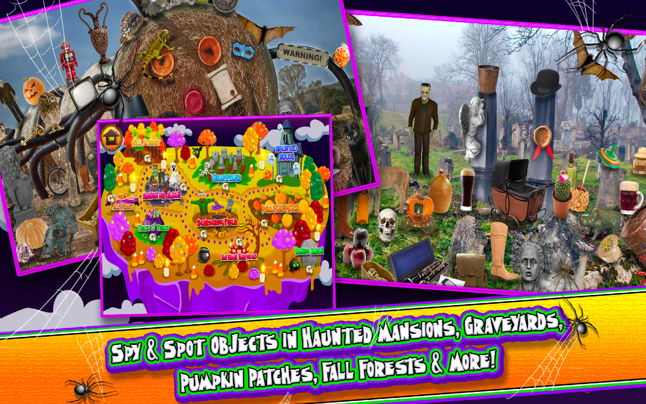 Hidden Objects Halloween Mystery and Haunted Object Quest Spy & Spot ...