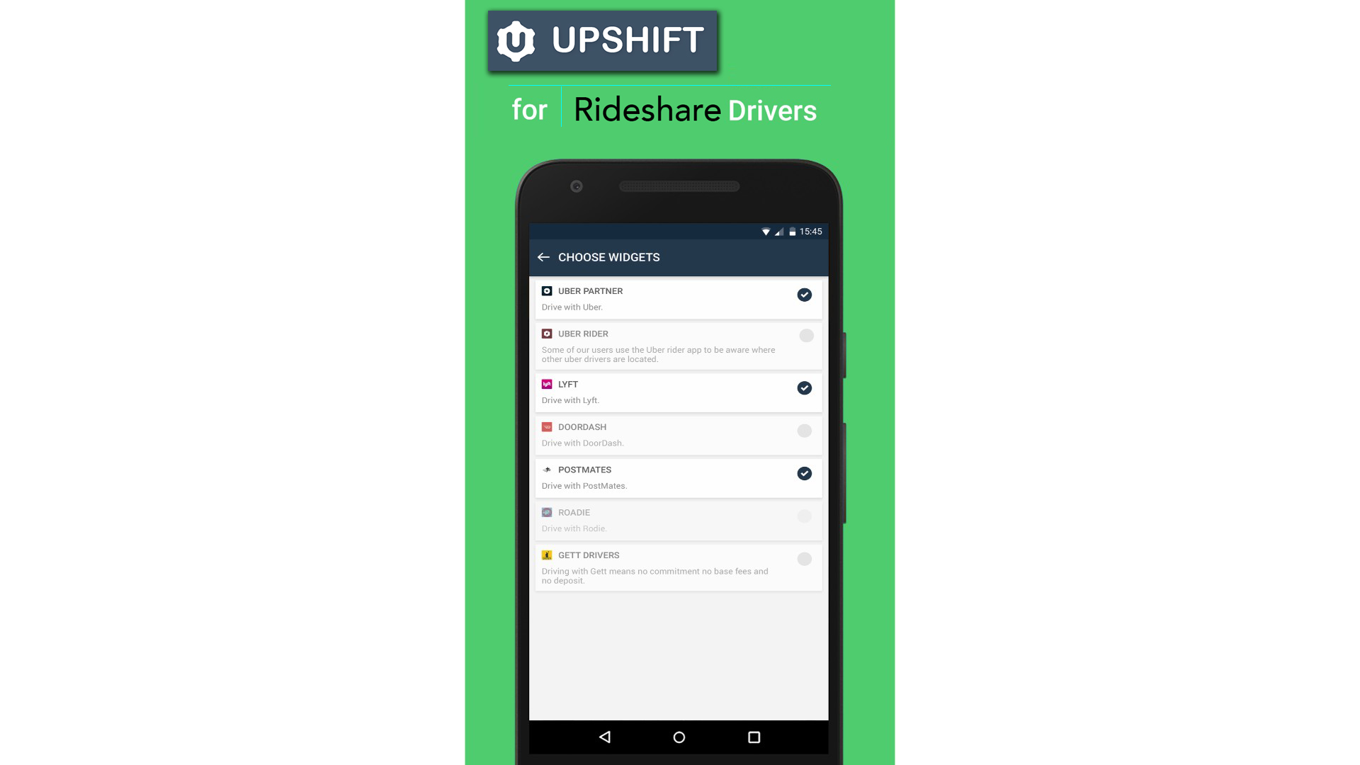 Upshift Rideshare Dash BASE:Amazon.de:Appstore for Android