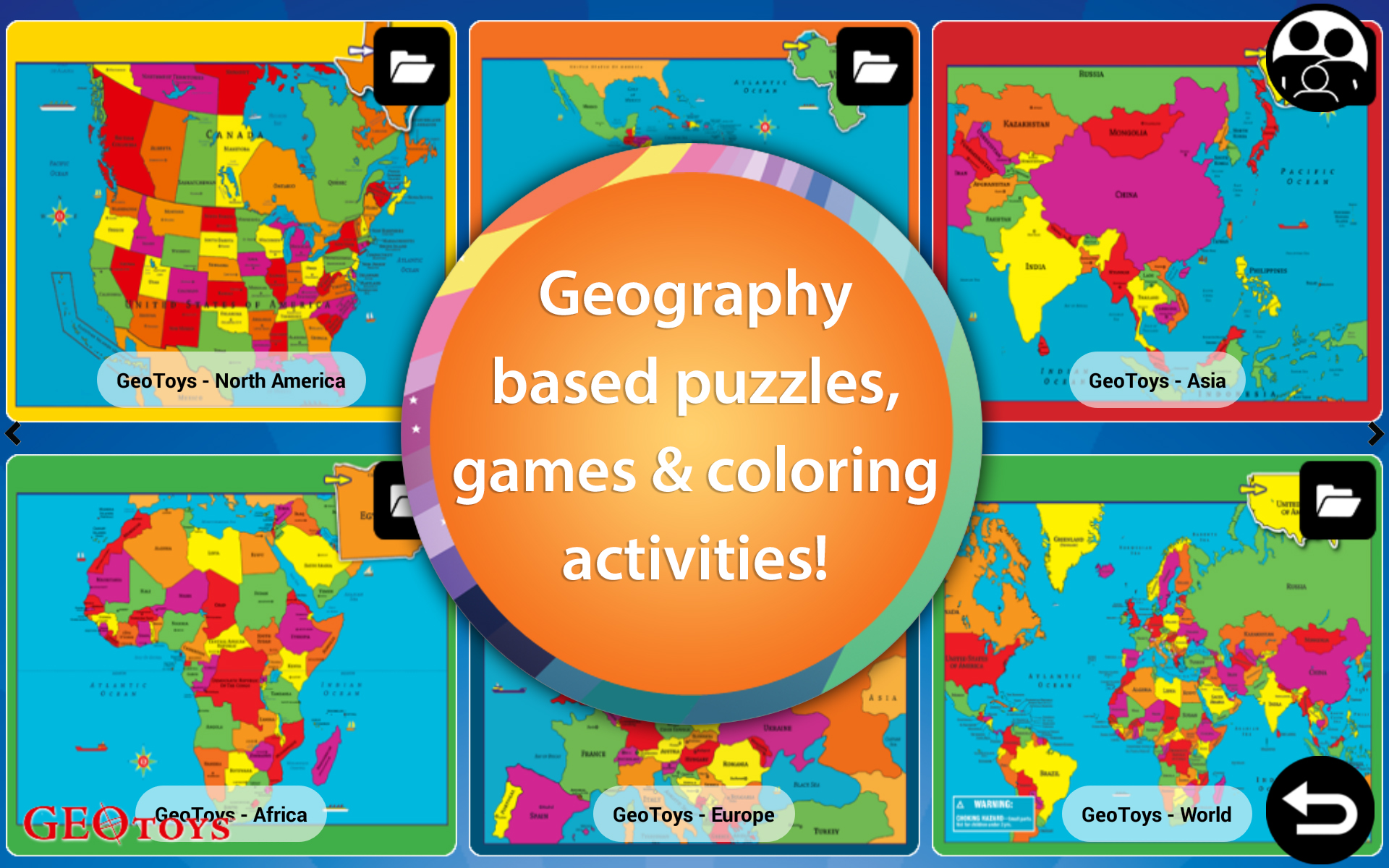 Geo Puzzles - Geography Learning Games for Children by Geo Toys:Amazon ...