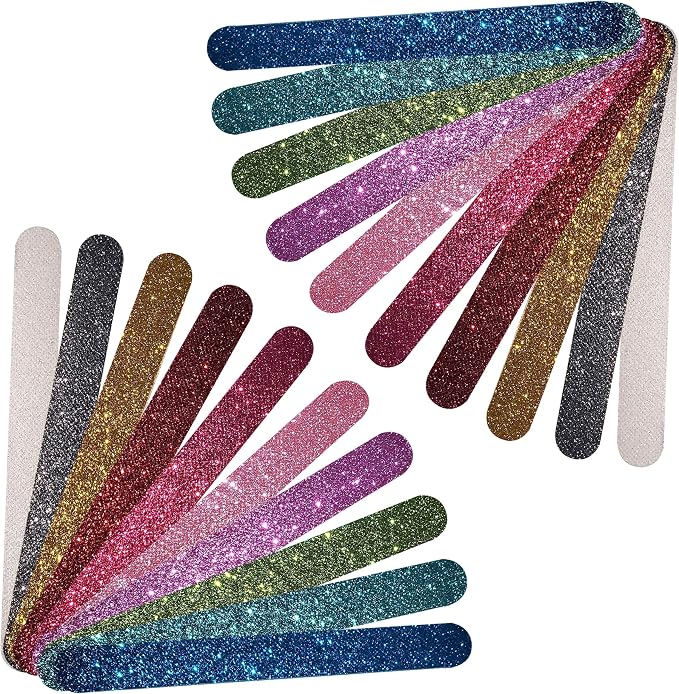 Amazon.com : P2P Nails Glitter Colorful Nail File Strips - Manicure and ...