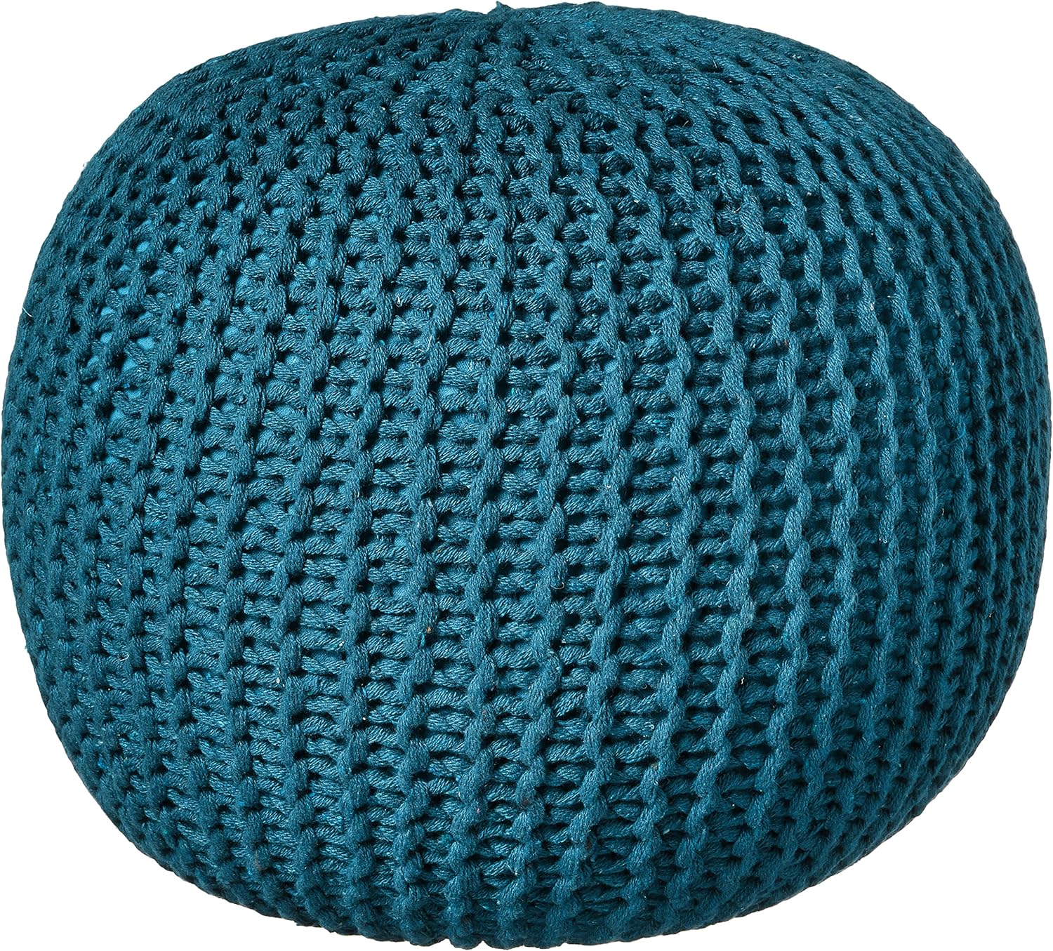 Amazon.com: Urban Lifestyle Round Knit Pouf, Teal : Home & Kitchen
