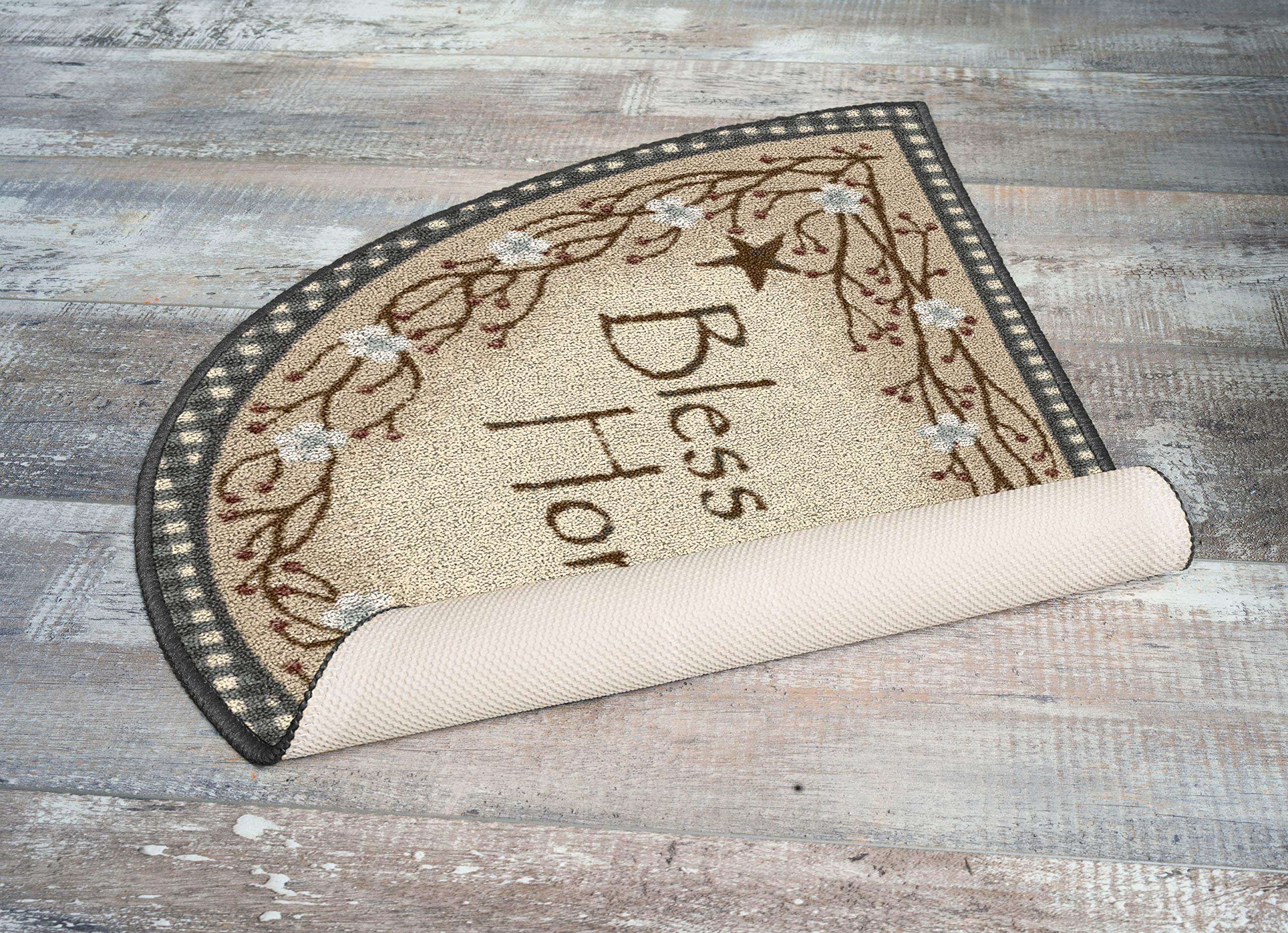 Brumlow Mills Bless Our Home Berry Blossoms Floral Welcome Door Mat for ...