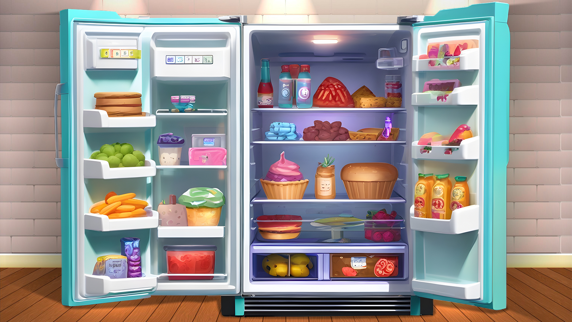 Fill the fridge & Restock the fridge sorting games: Refrigerator sort ...