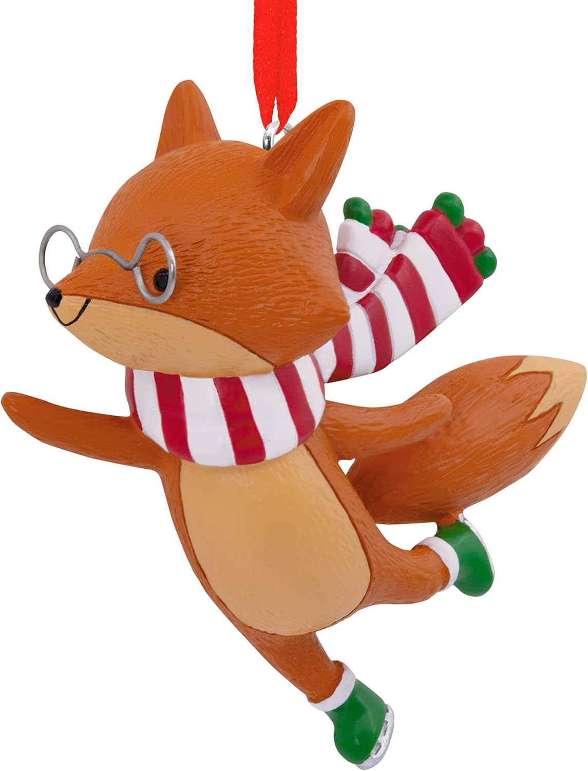 Amazon.com: Hallmark Ice Skating Fox Christmas Ornament : Home & Kitchen