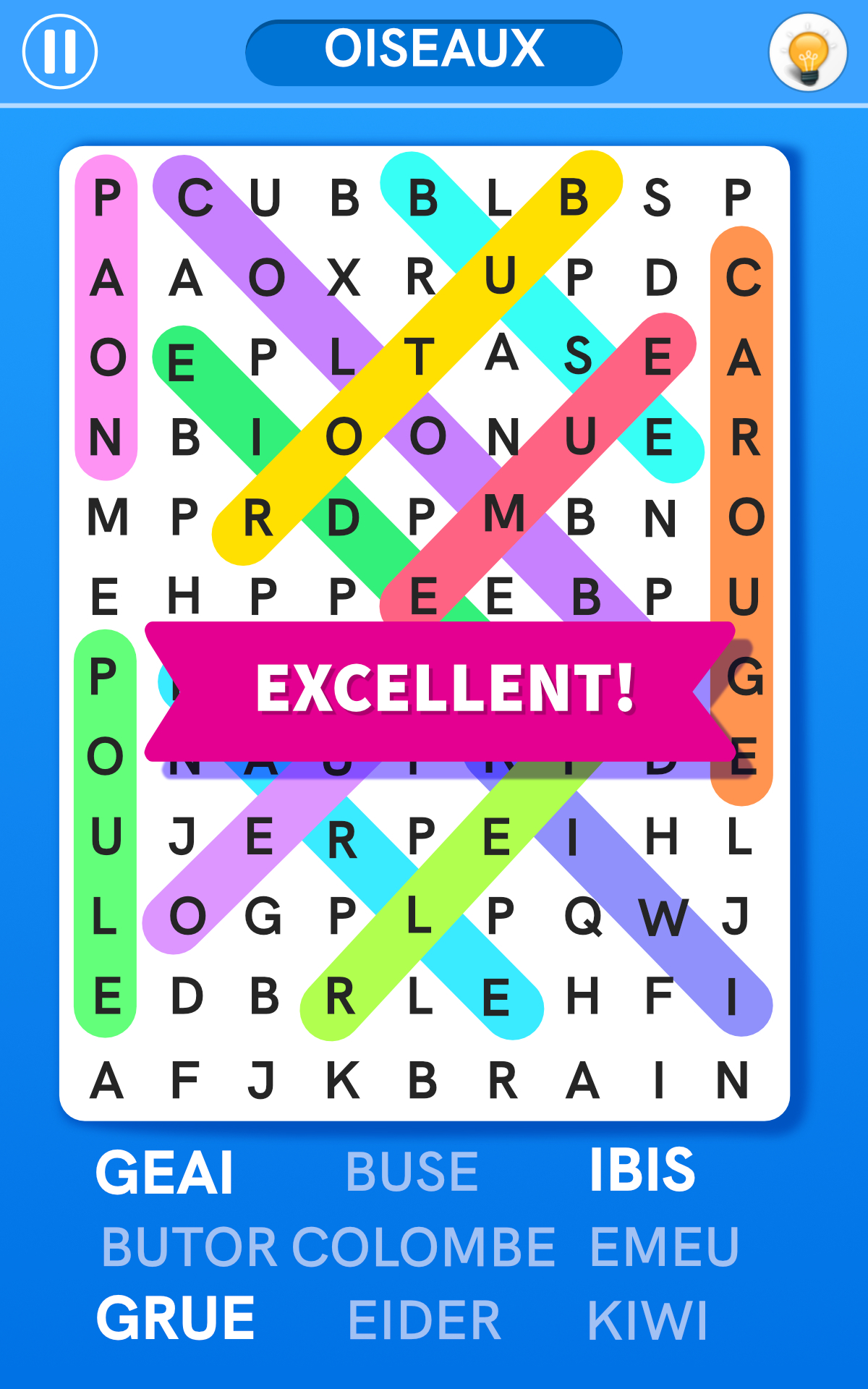 Mots mêlés - Jeu de mots : trouvez les mots cachés - Application sur ...
