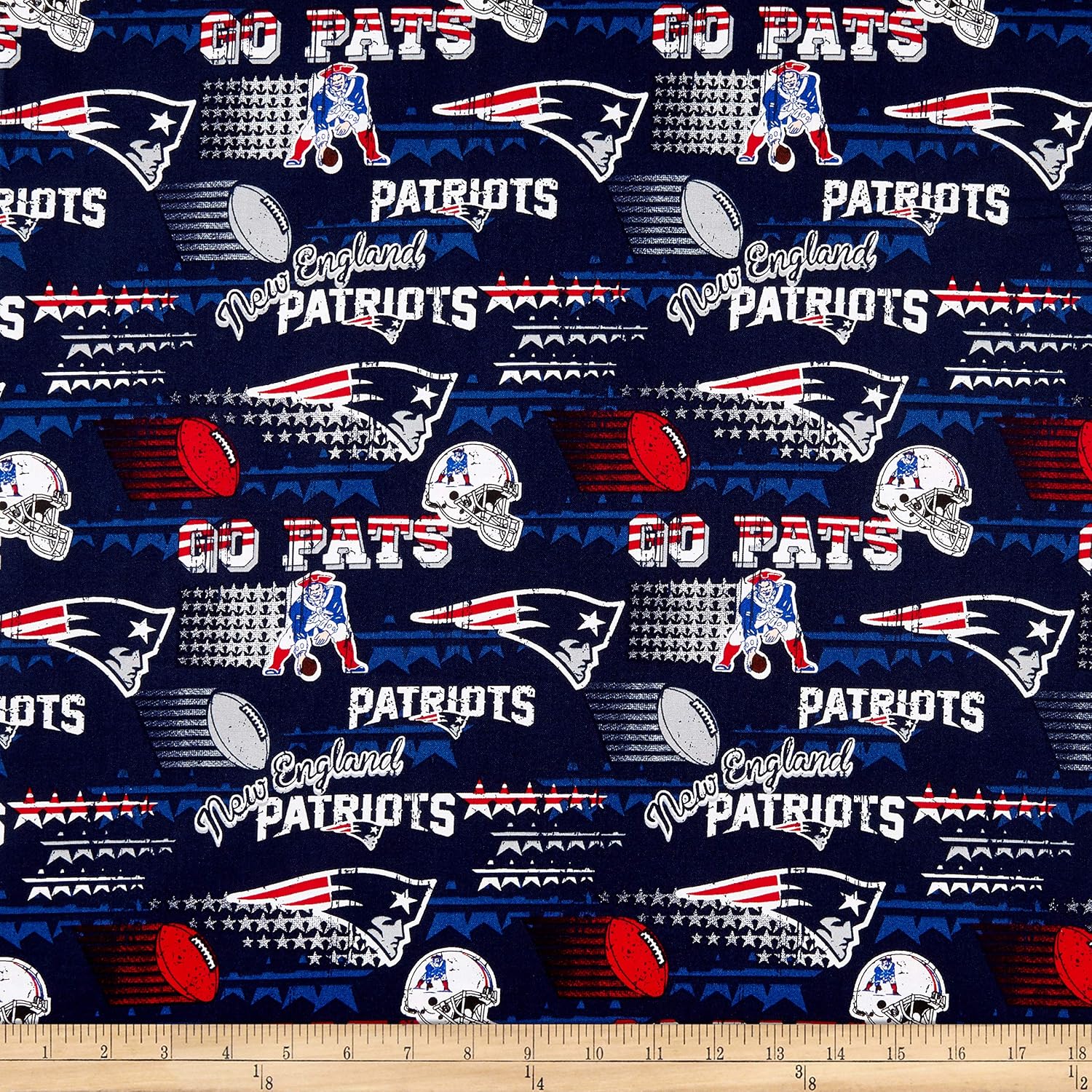 Amazon.com: Traditions NFL Cotton Broadcloth New England Patriots Retro ...