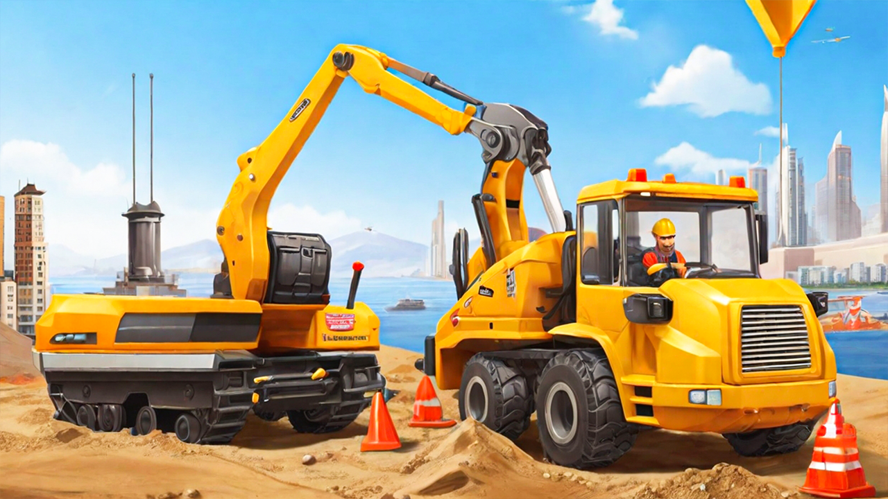 Real City Construction with Forklift Simulator Game 3D:Amazon.com.au ...