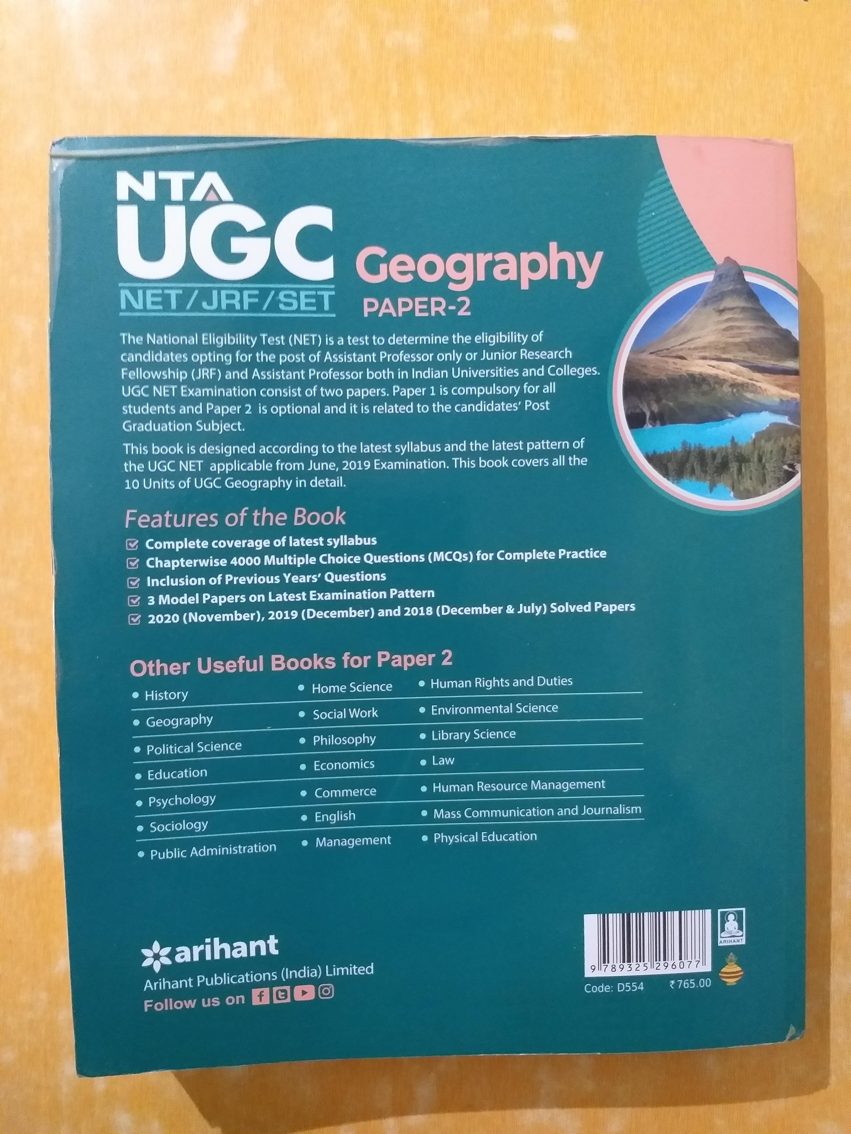 Buy NTA UGC NET Geography Paper 2 Book Online at Low Prices in India ...
